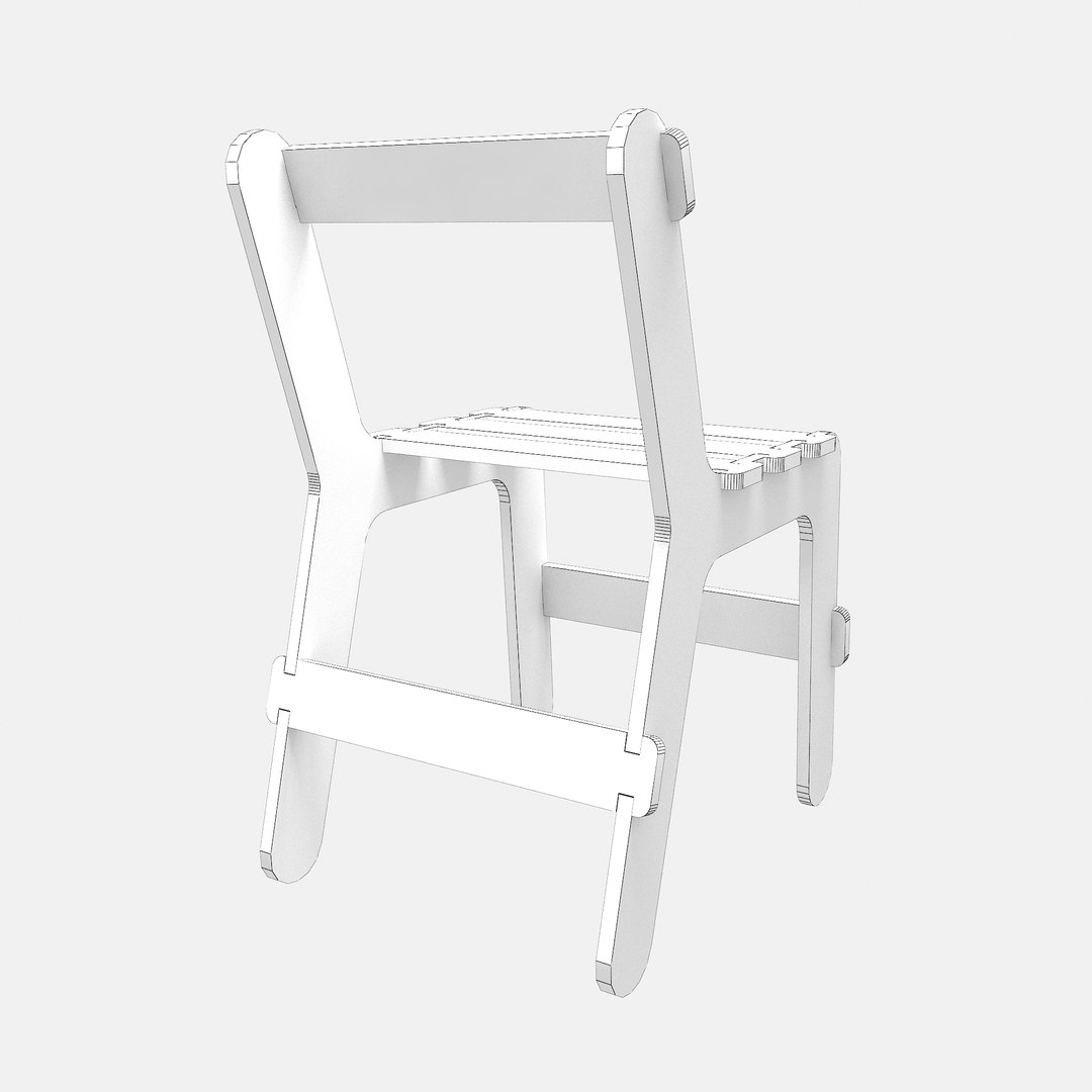 3D Chair Laser Cut Cnc - TurboSquid 1290722