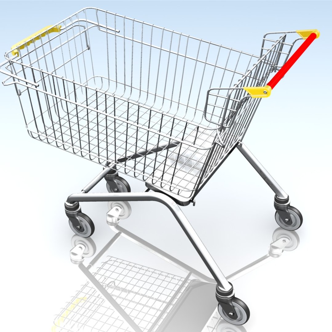 Shopping Trolley Cart 3d Model
