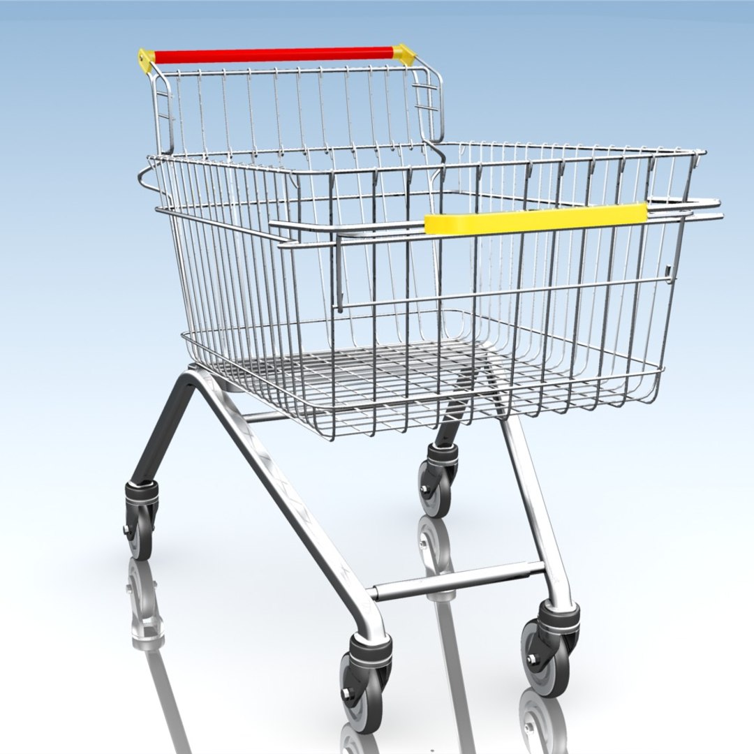 Shopping Trolley Cart 3d Model