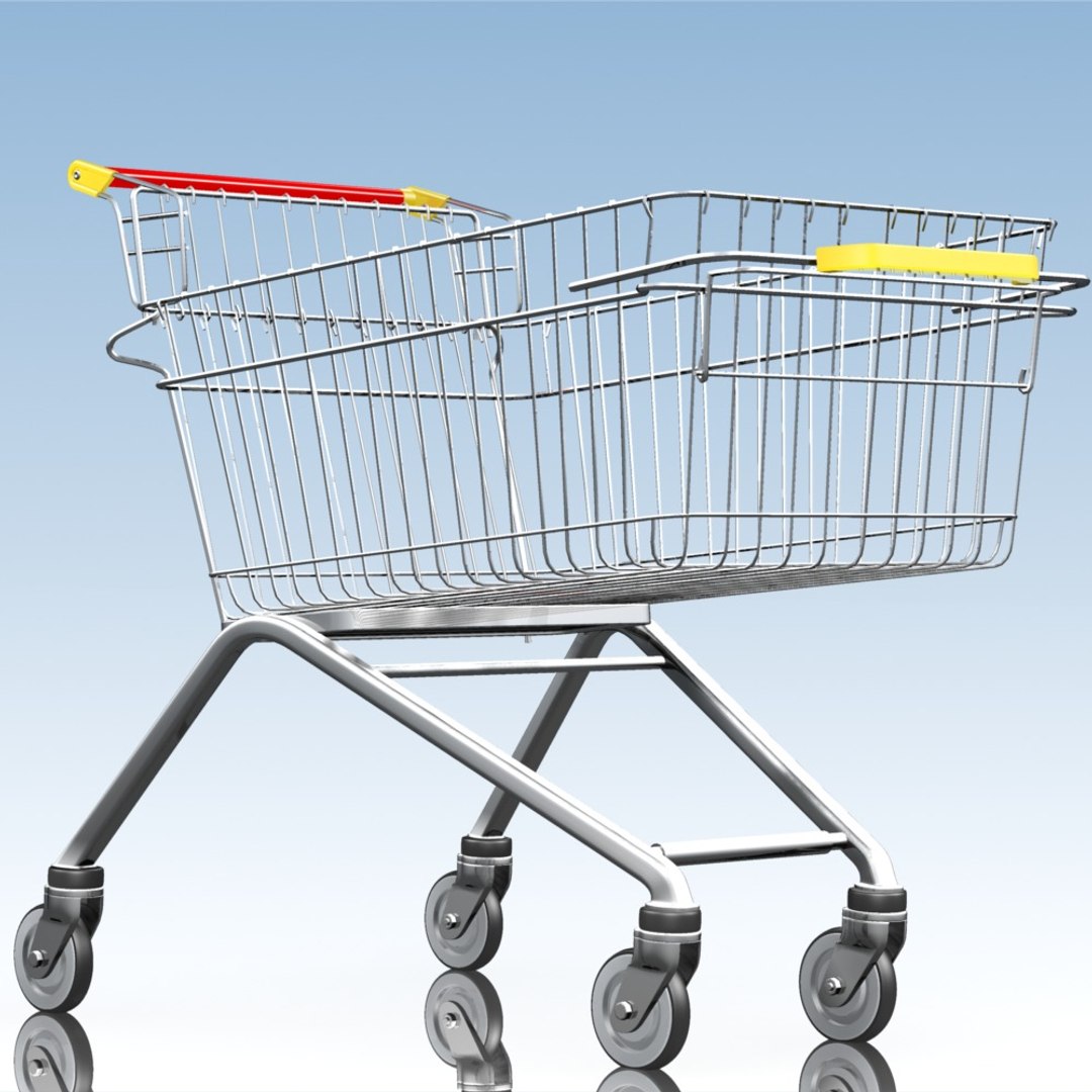 Shopping Trolley Cart 3d Model