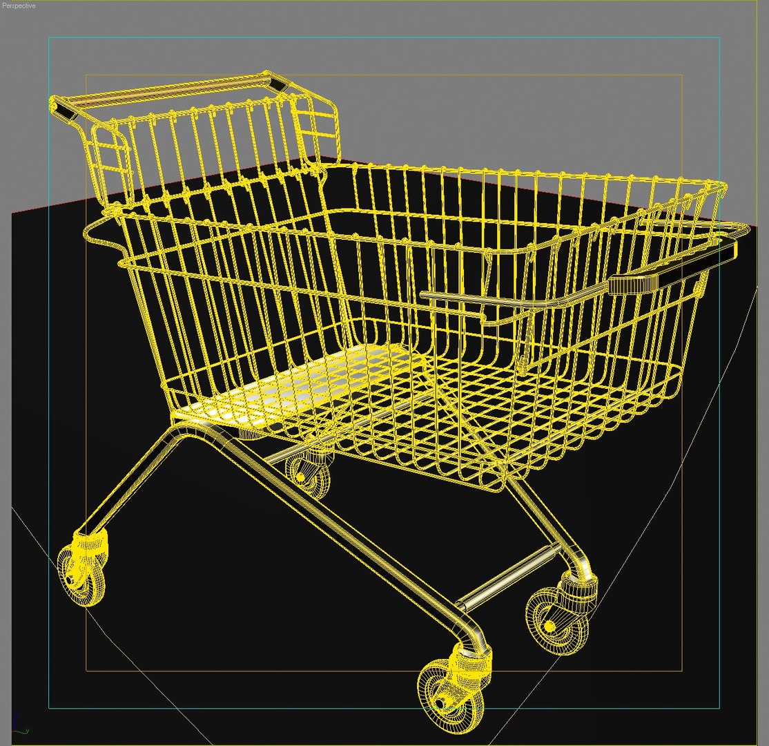 Shopping Trolley Cart 3d Model