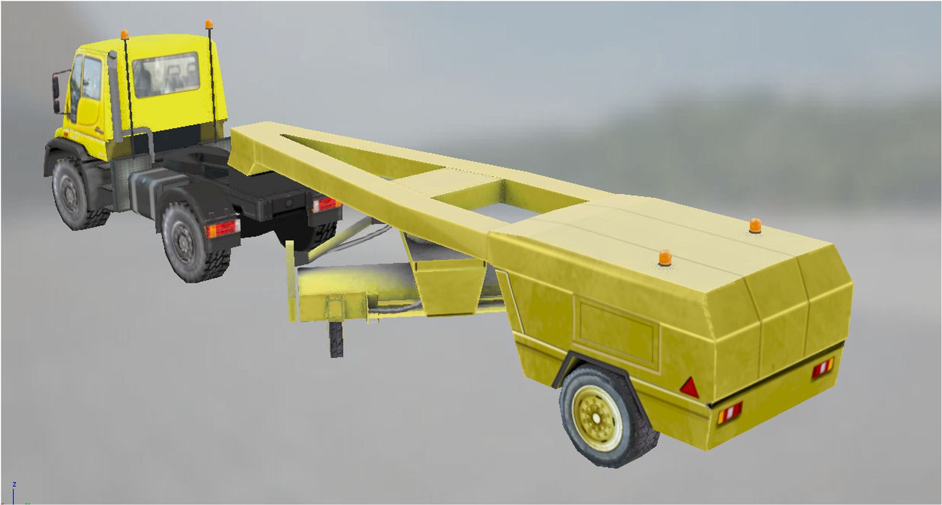 U400 u500 trailers runway 3D - TurboSquid 1239984