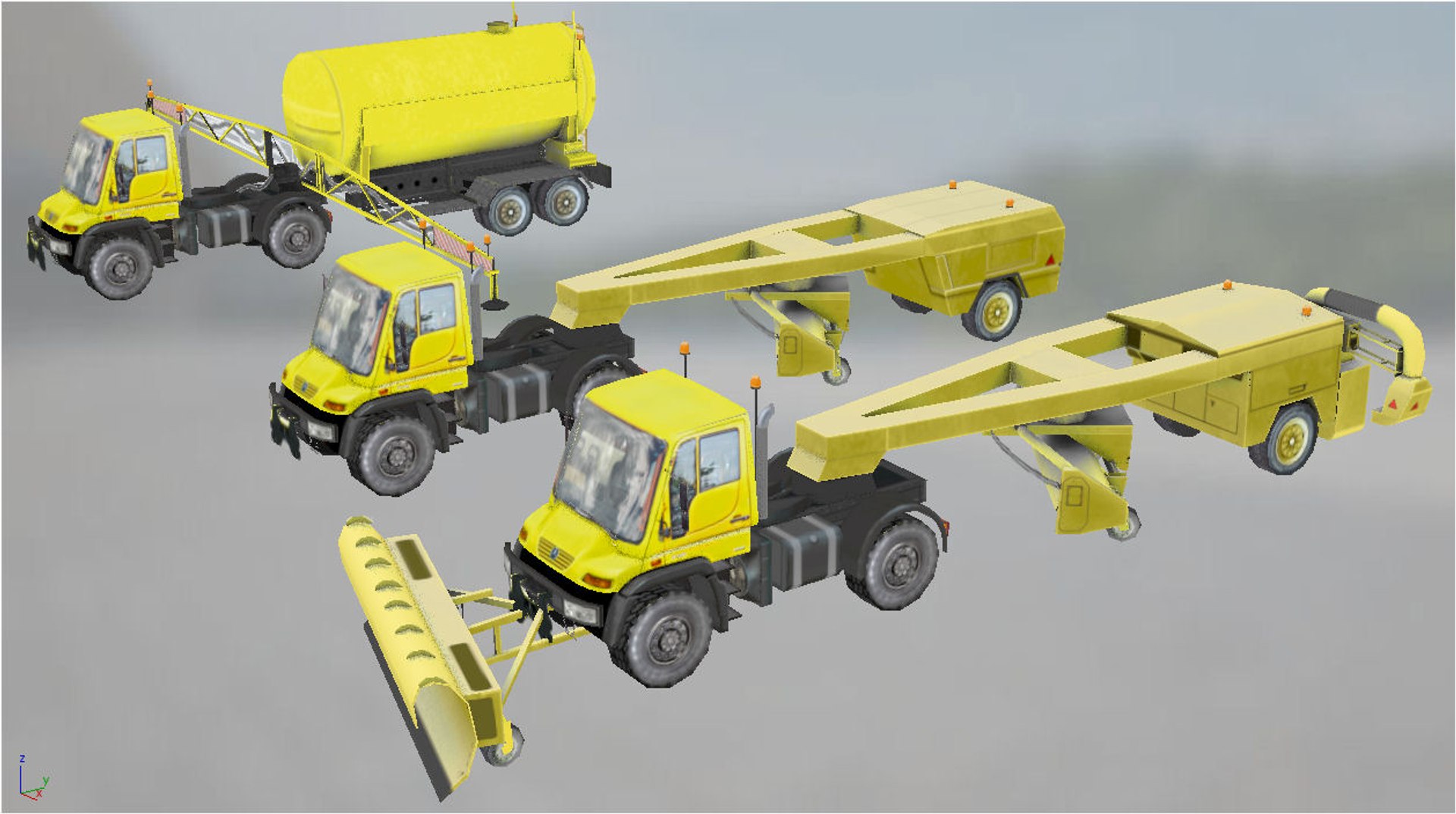 U400 u500 trailers runway 3D - TurboSquid 1239984