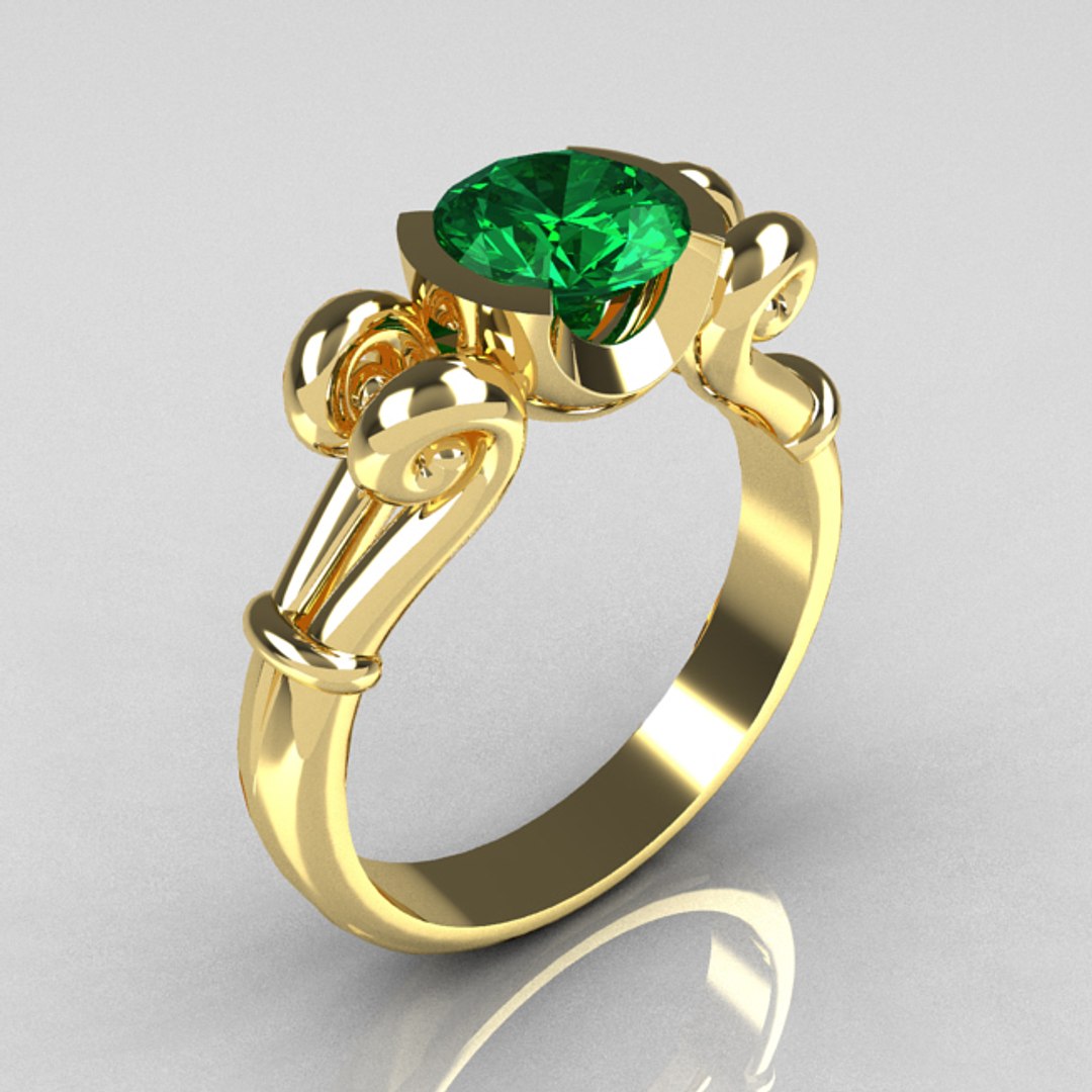 3d antique ring model