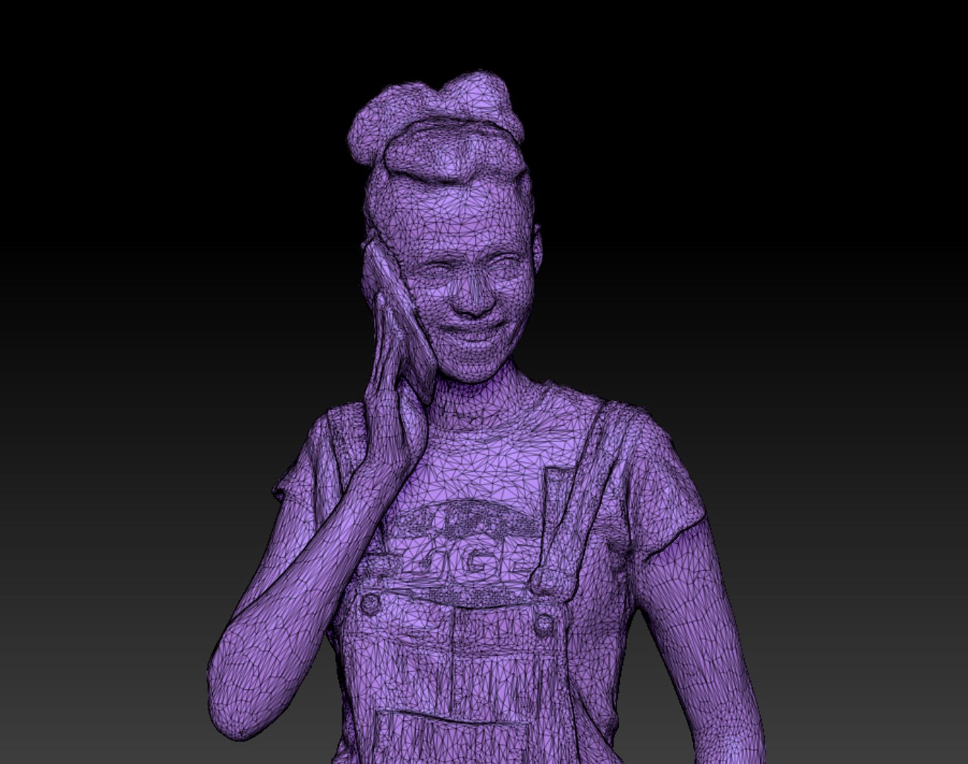 Human Young Woman Phone 3D Model - TurboSquid 1476655