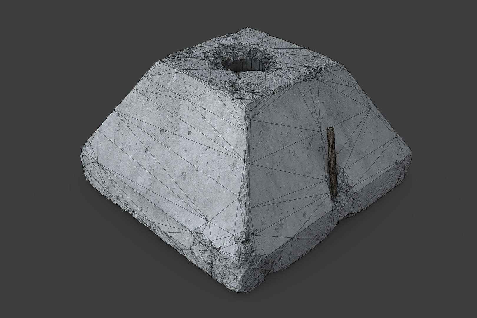 Concrete Block 3D Model - TurboSquid 1430419