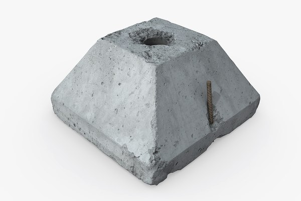 concrete block 3d model