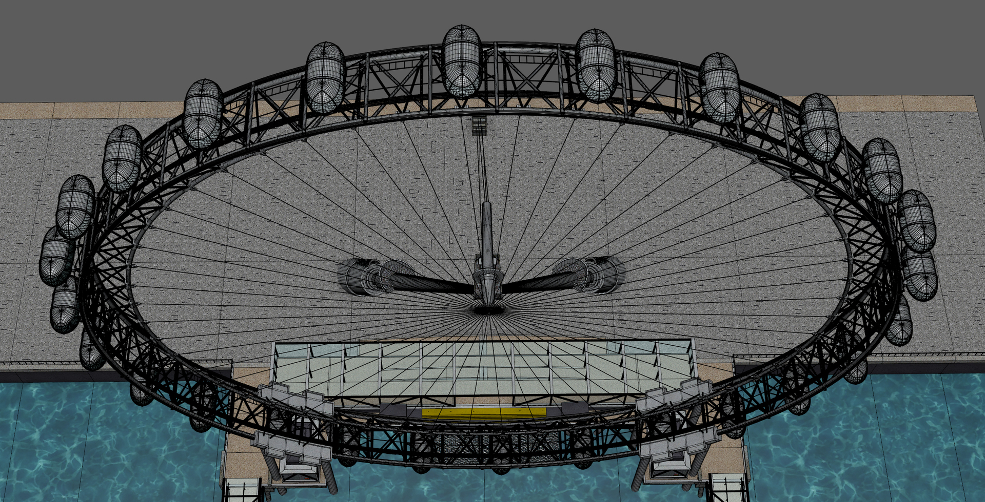 3D london eye ferris wheel model - TurboSquid 1279409