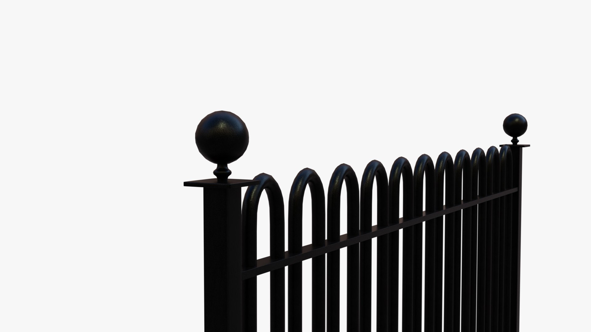 3D Metal Fence - TurboSquid 1475492