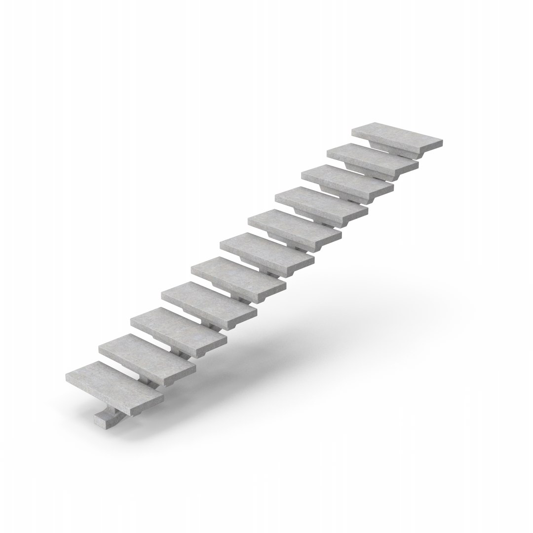 Concrete Stairs 3D Model - TurboSquid 2142080