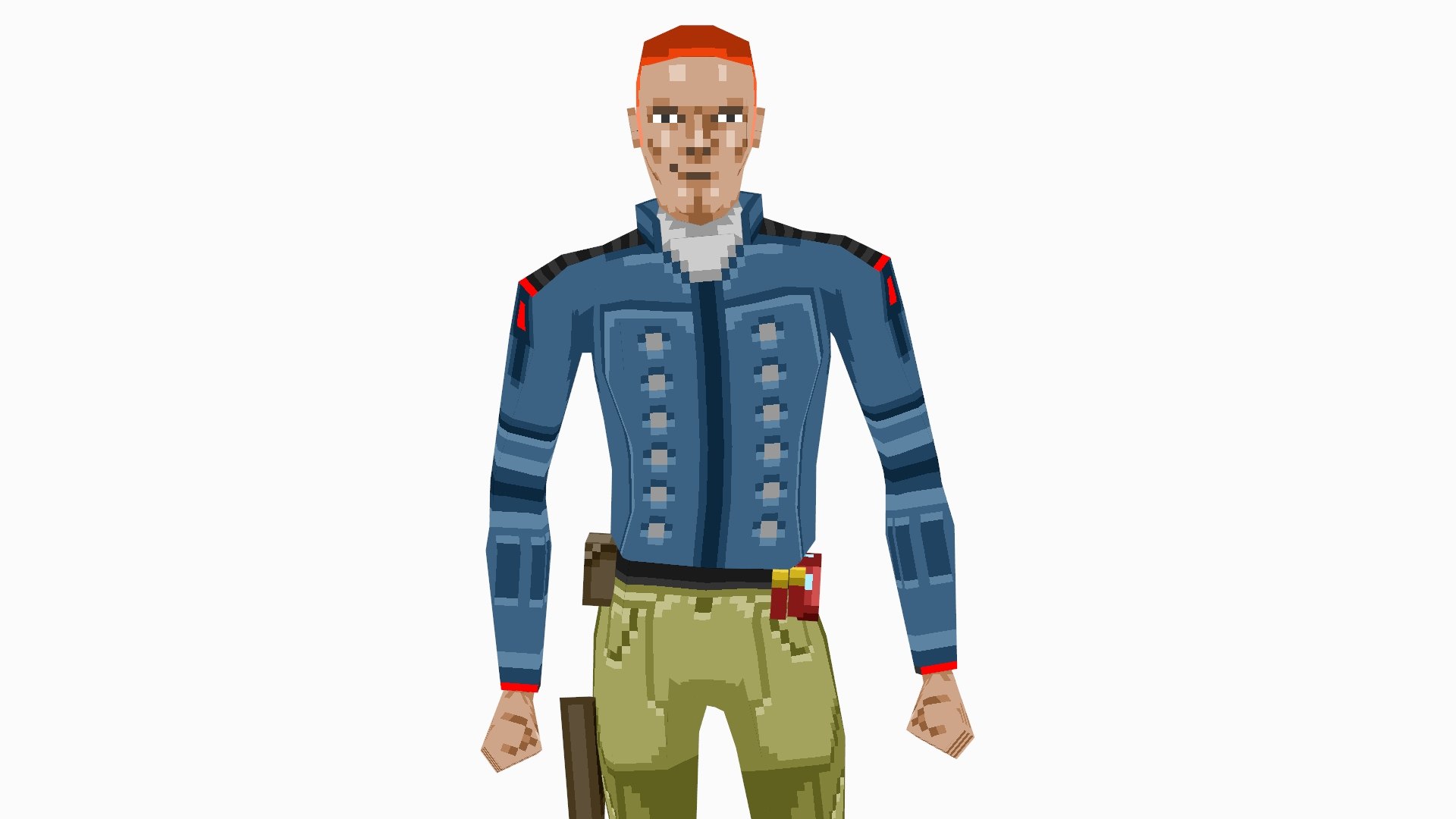 Low Poly Space Captain 3D Model - TurboSquid 1839340