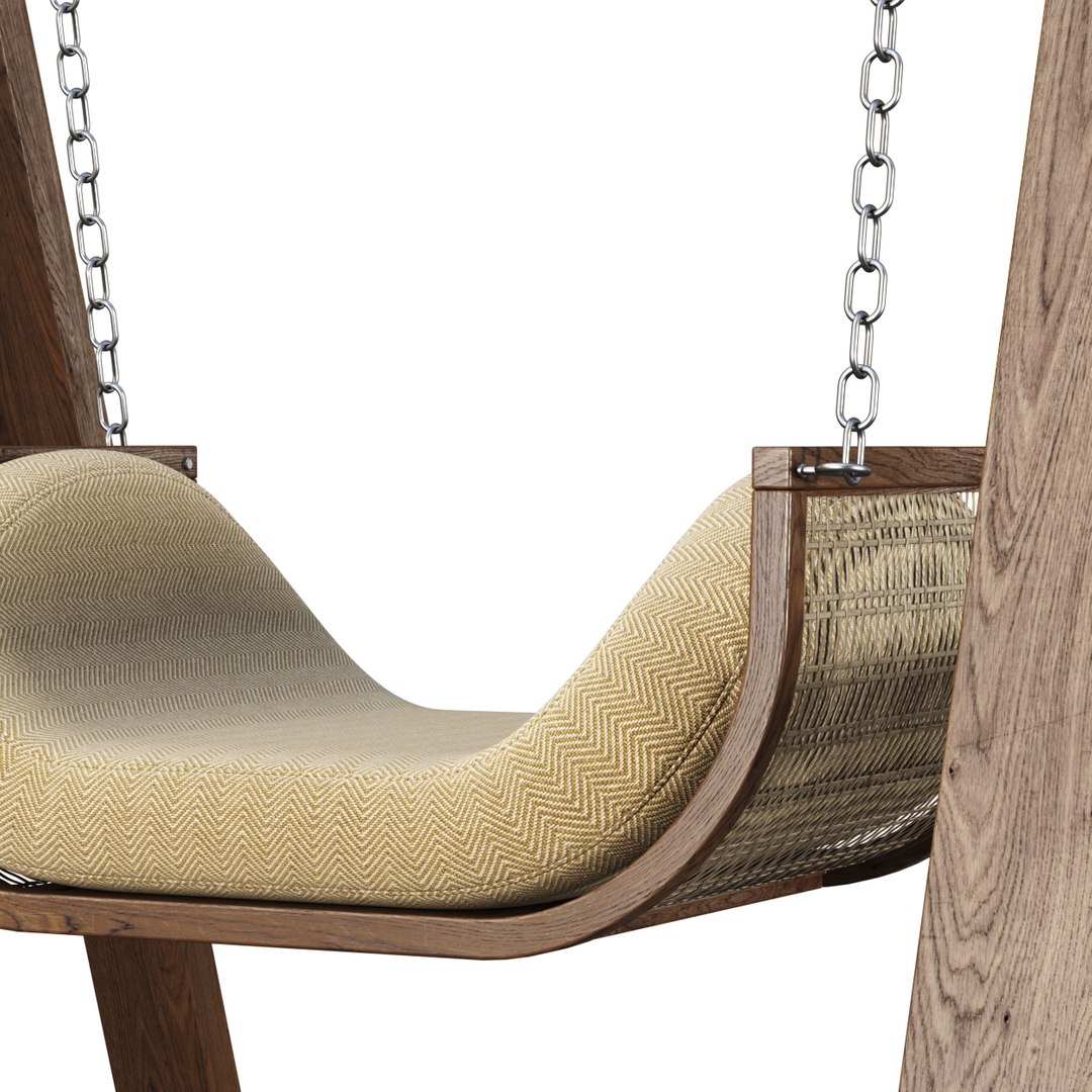 Noa Wooden Rattan Garden Swing NR71 By Bpoint Design 3D Model - TurboSquid 1966063