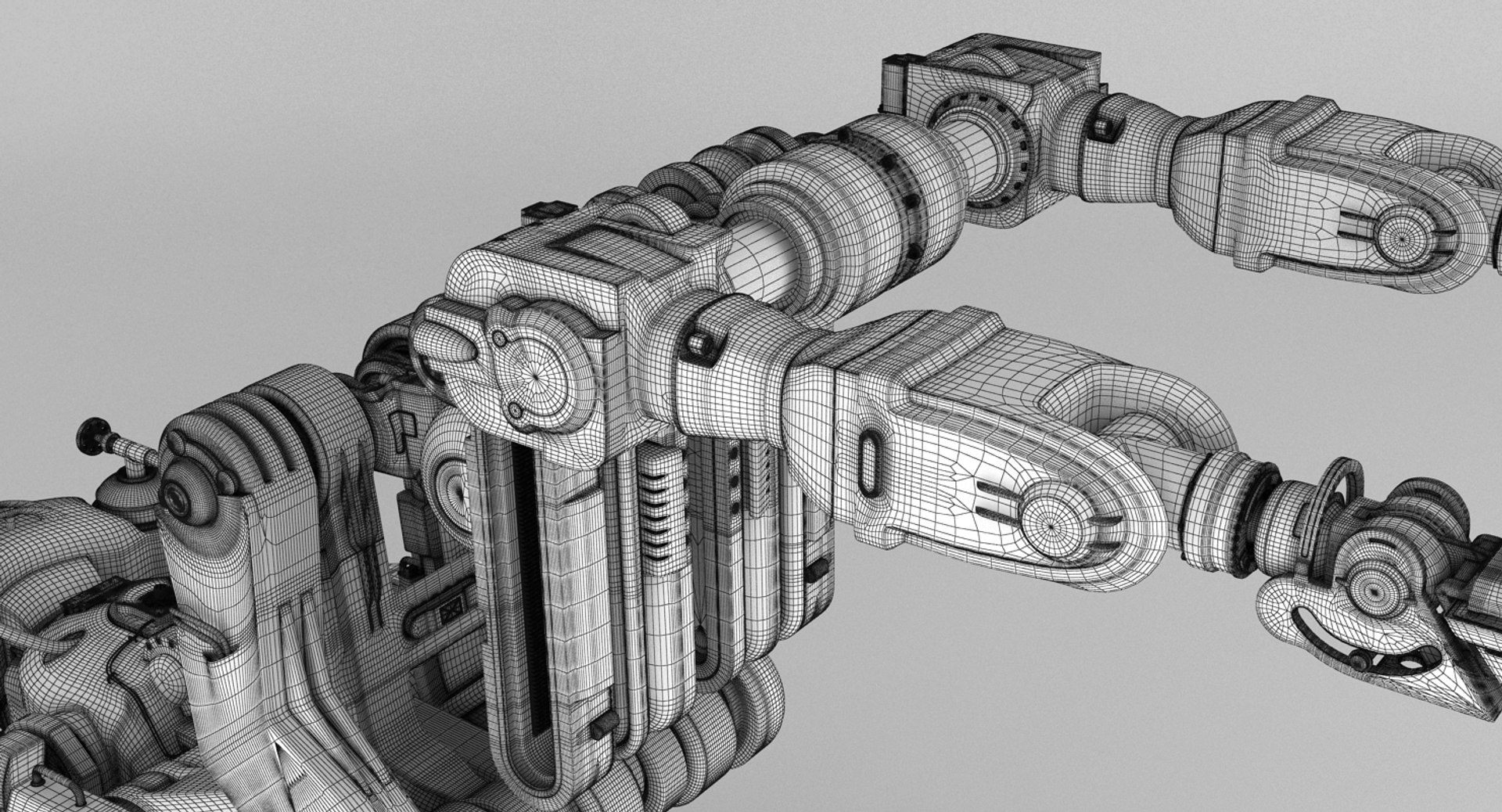 Robot Arm Rigged 3d Model