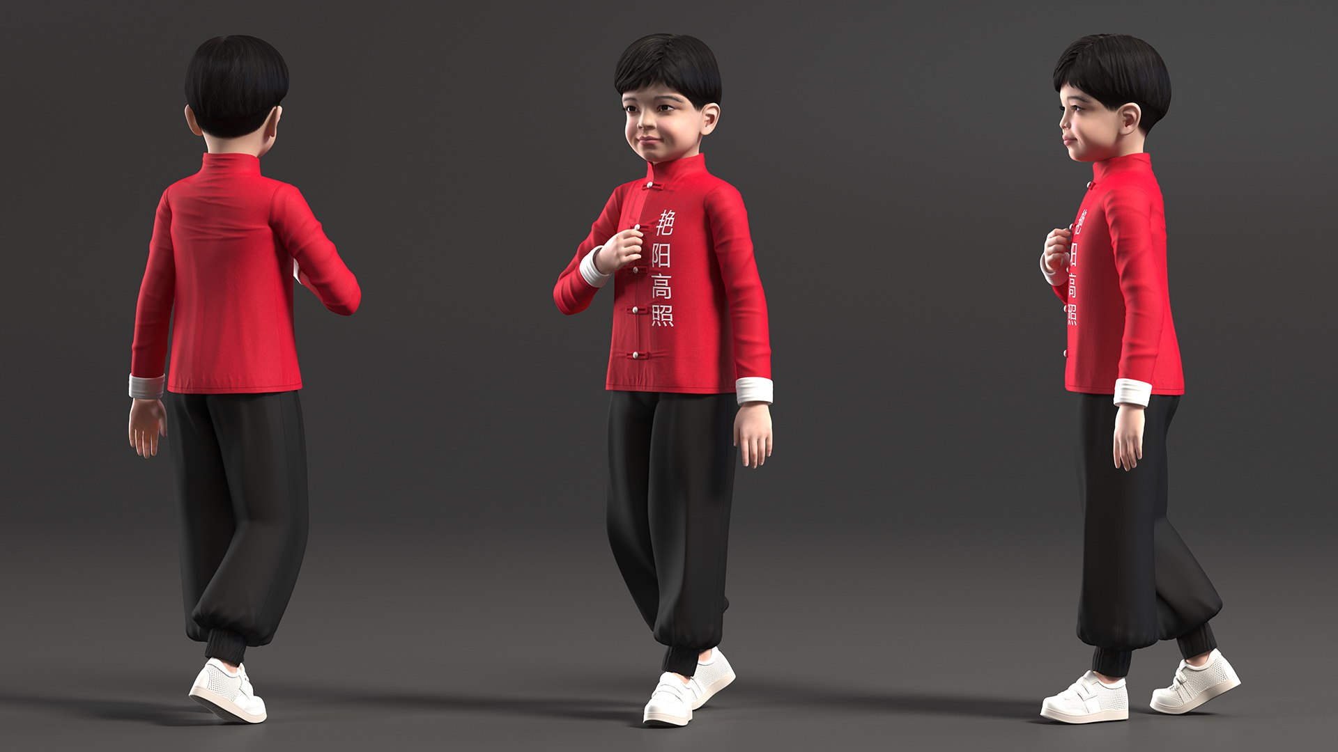 Asian Boy Traditional Costume Model - TurboSquid 1980988