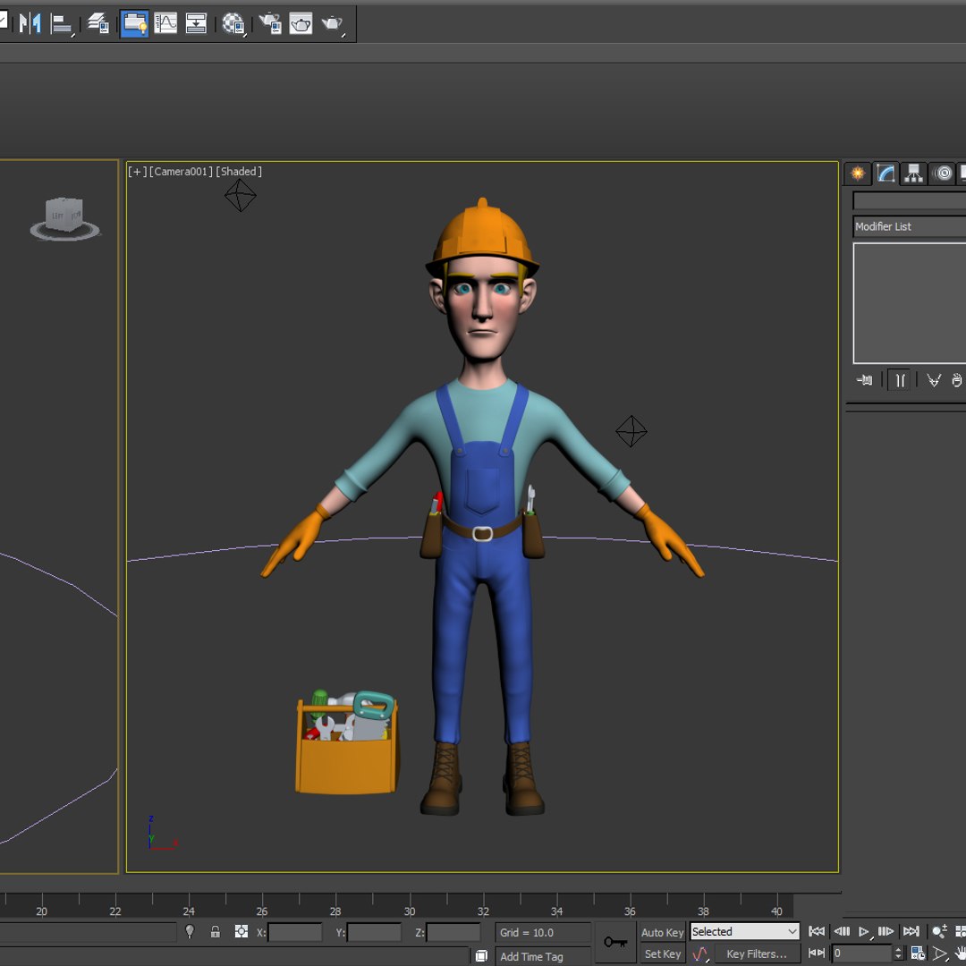 3D Worker Cartoon 02 - TurboSquid 1612682