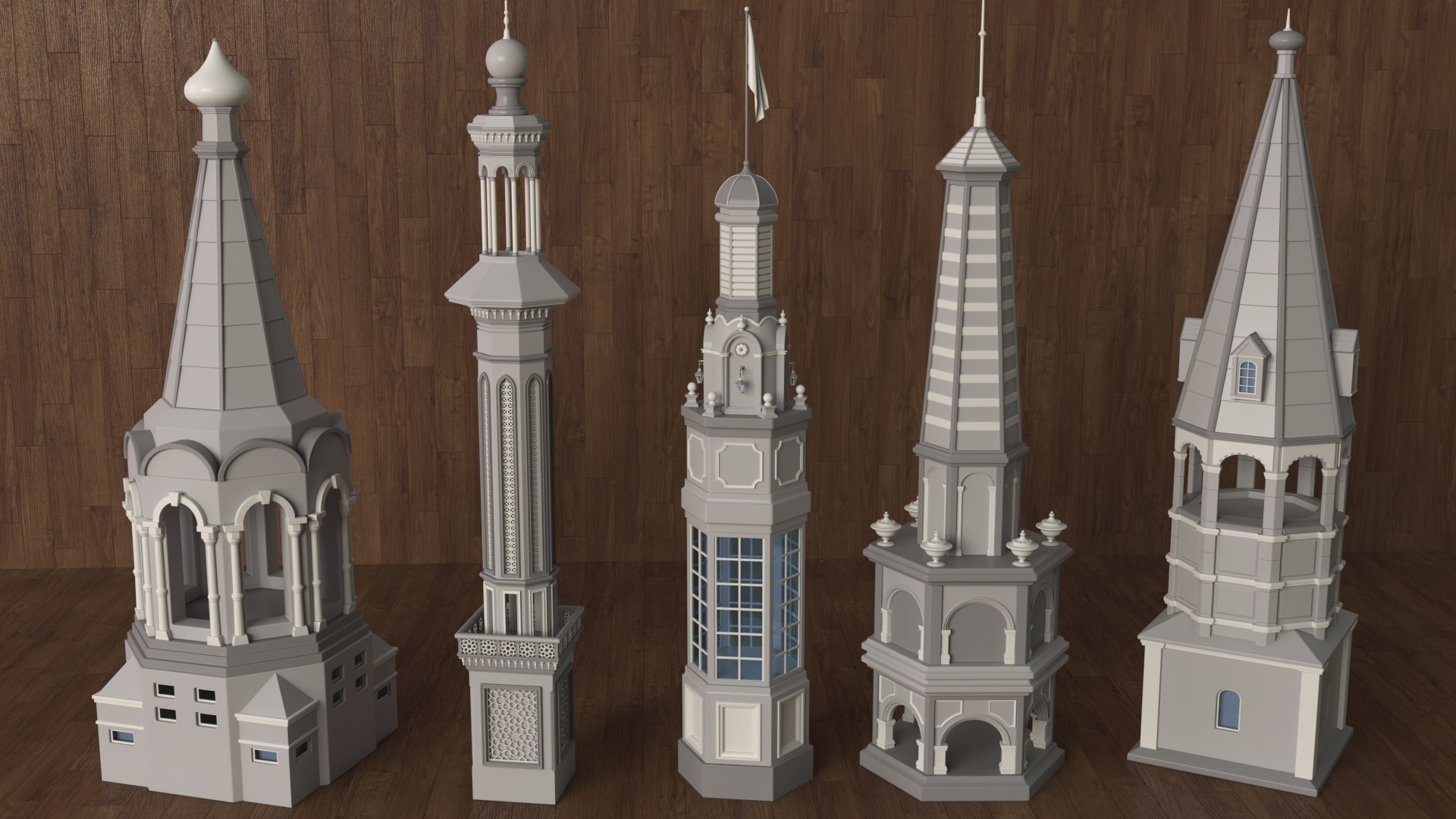 3D Building Towers Collection 1 - 20 Pieces - TurboSquid 2021343