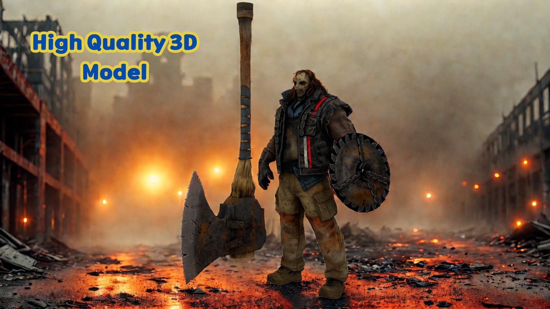 Post-Apocalyptic Killer Character Game Ready Stylized 3D Model With ...