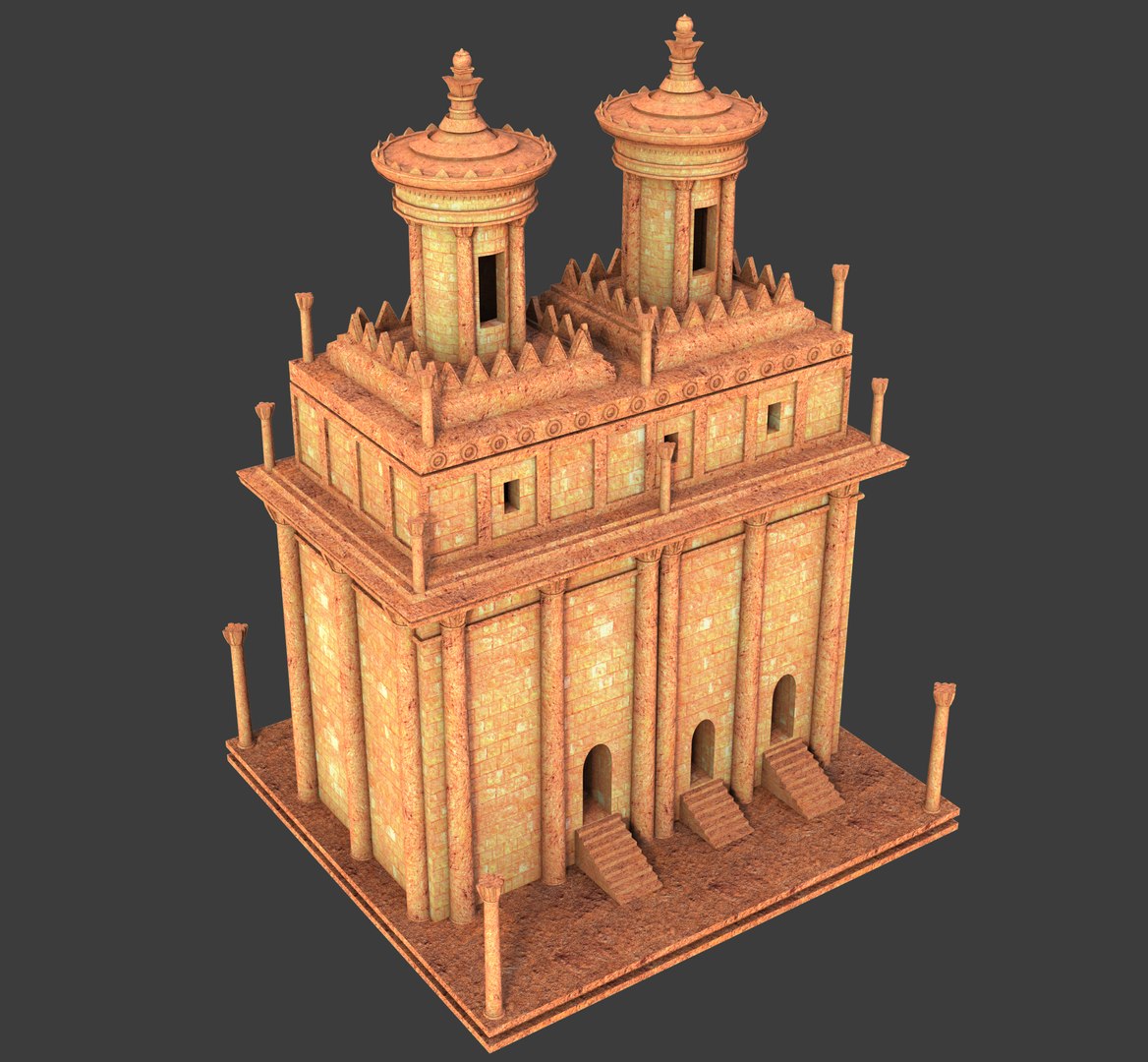 Ancient Petra Temple V2 3D Model - TurboSquid 2232972