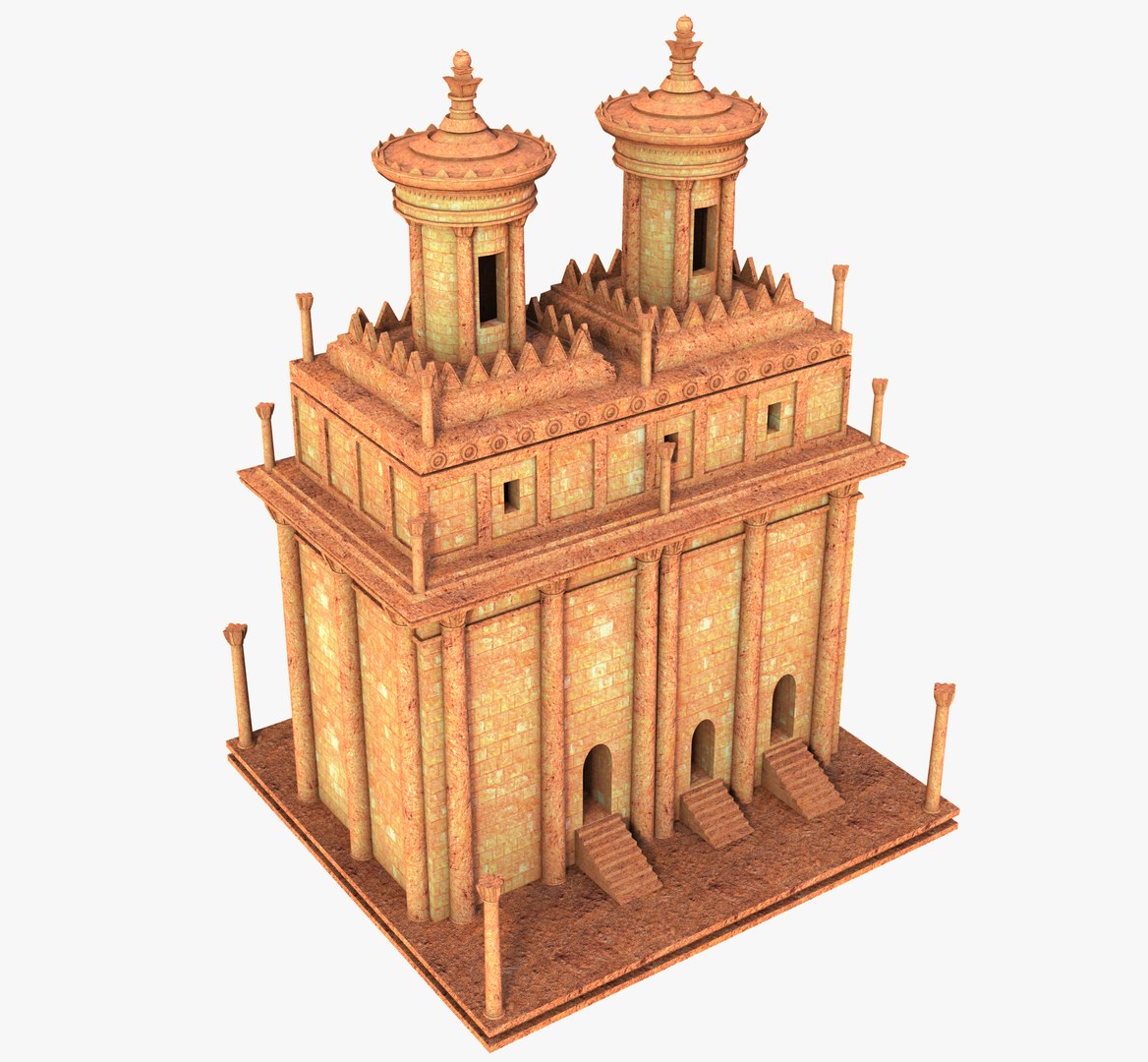 Ancient Petra Temple V2 3D Model - TurboSquid 2232972