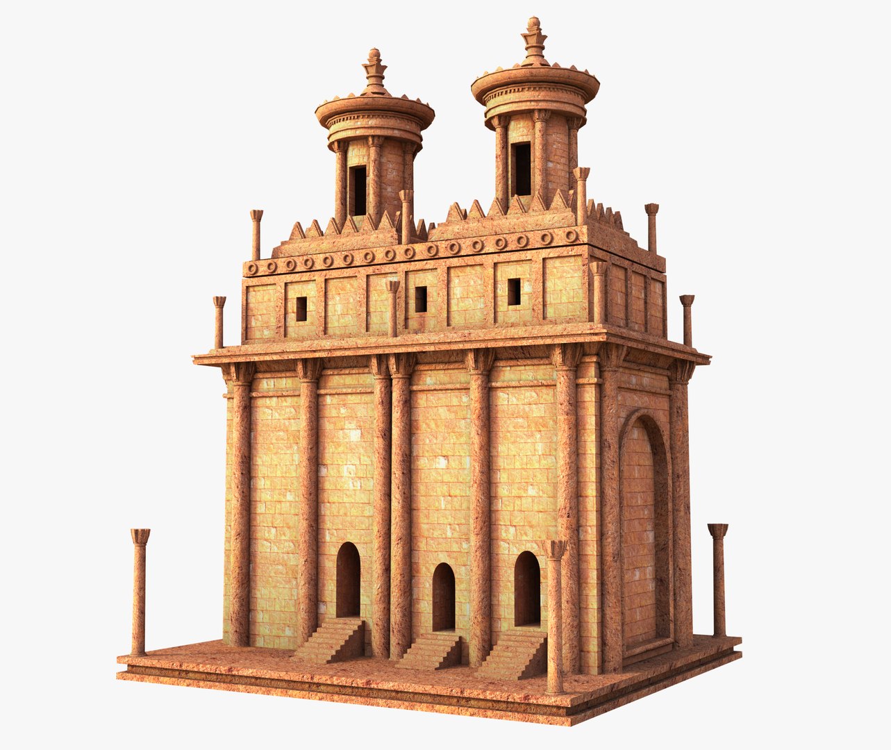 Ancient Petra Temple V2 3D Model - TurboSquid 2232972