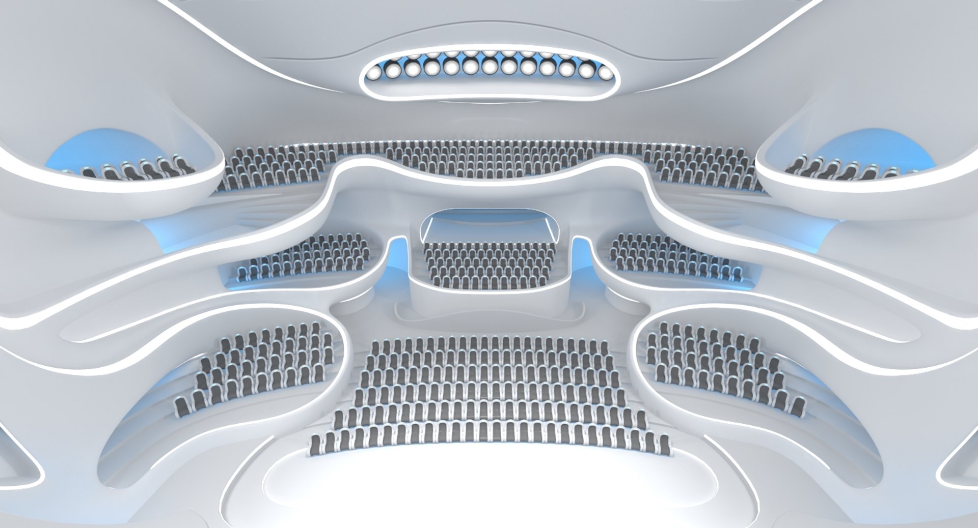 Sci-fi futuristic hall interior 3D model - TurboSquid 1225090