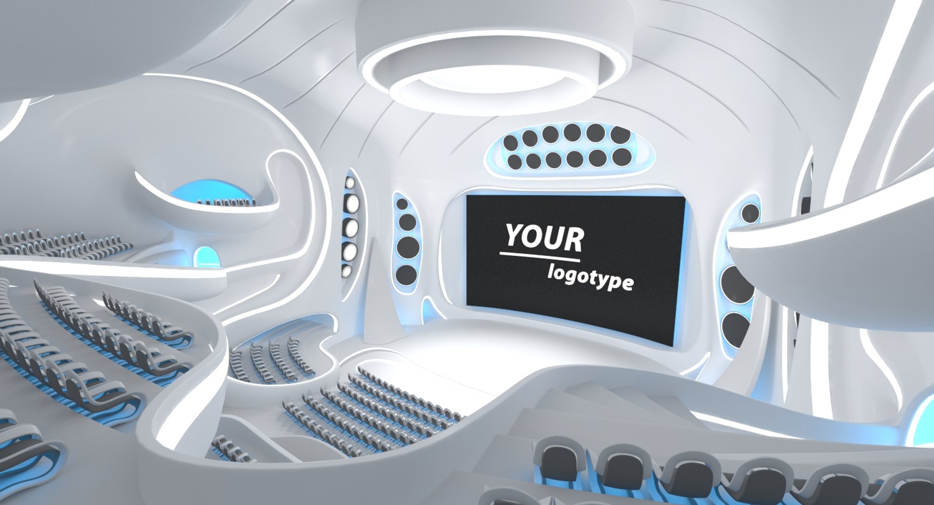 Sci-fi futuristic hall interior 3D model - TurboSquid 1225090