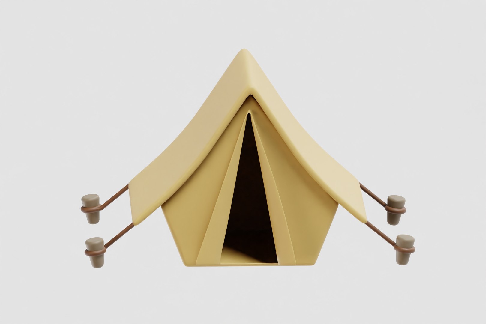 3D Cartoon Camping Tent Model - TurboSquid 2459488