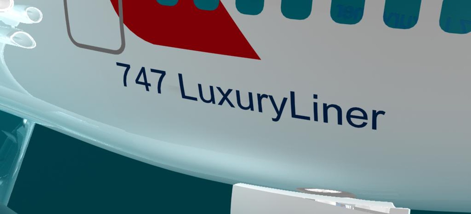 3d Model 747 New Logo American Airlines