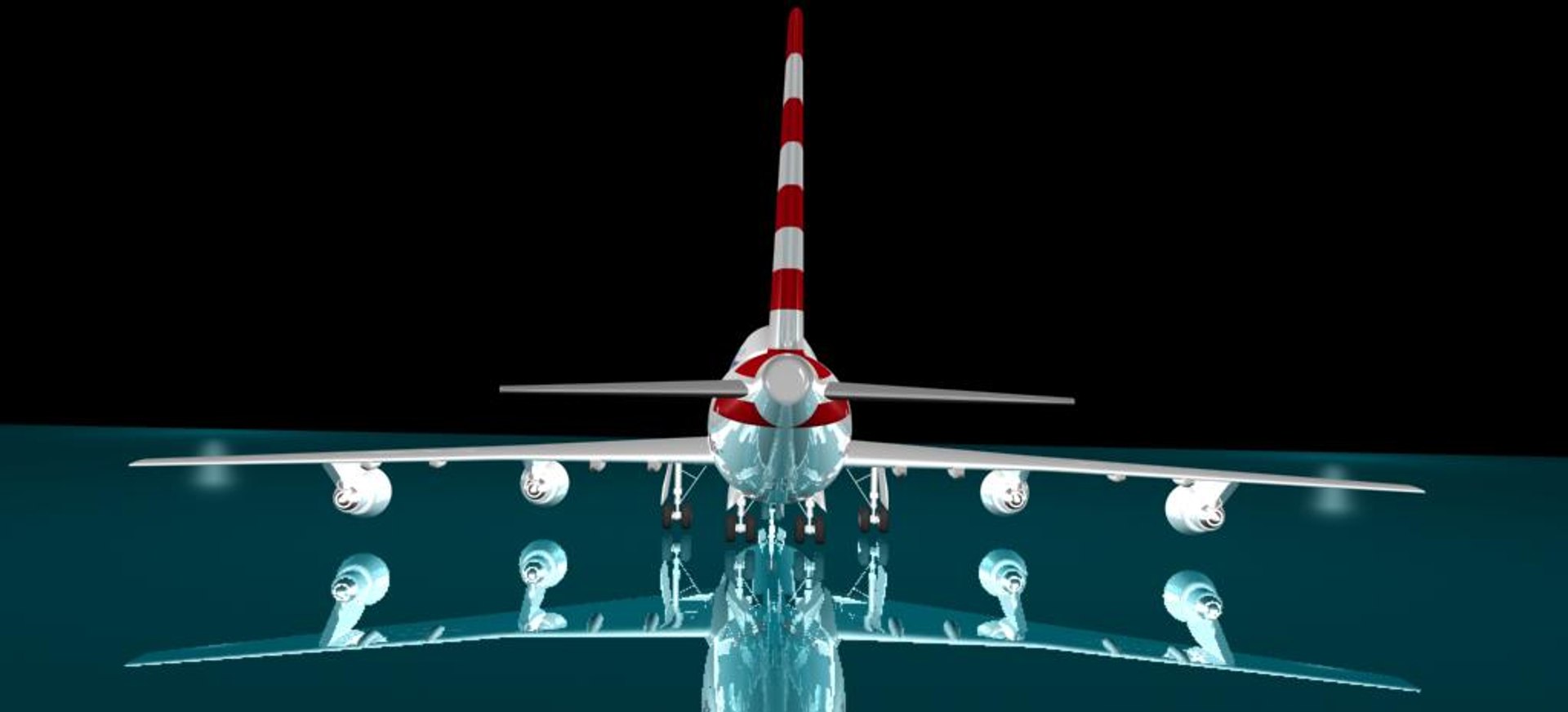 3d Model 747 New Logo American Airlines