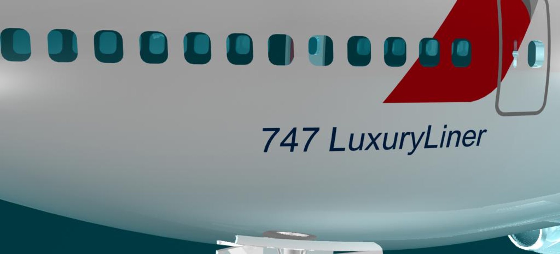 3d Model 747 New Logo American Airlines