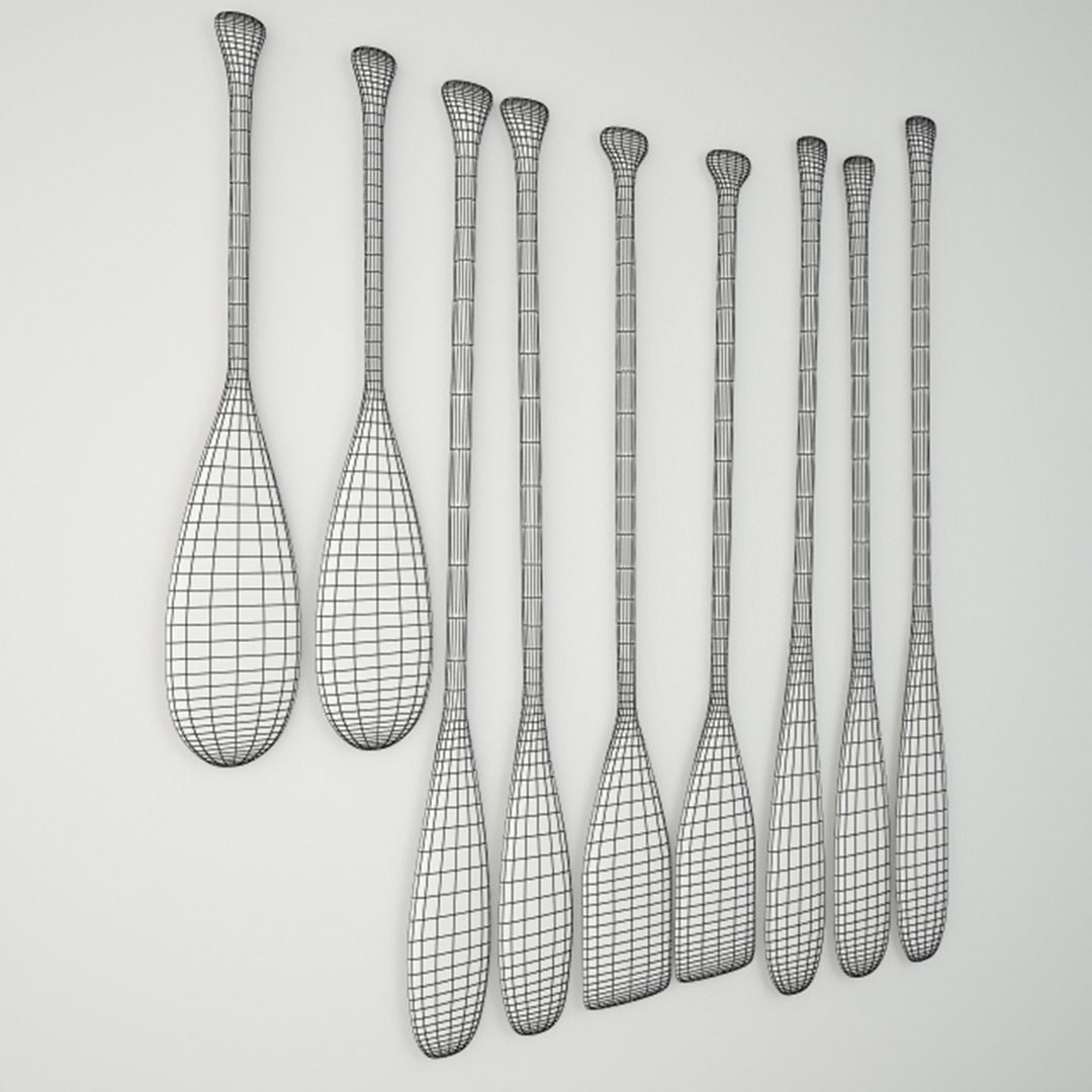 3D Canoe Paddles Model - TurboSquid 1215818
