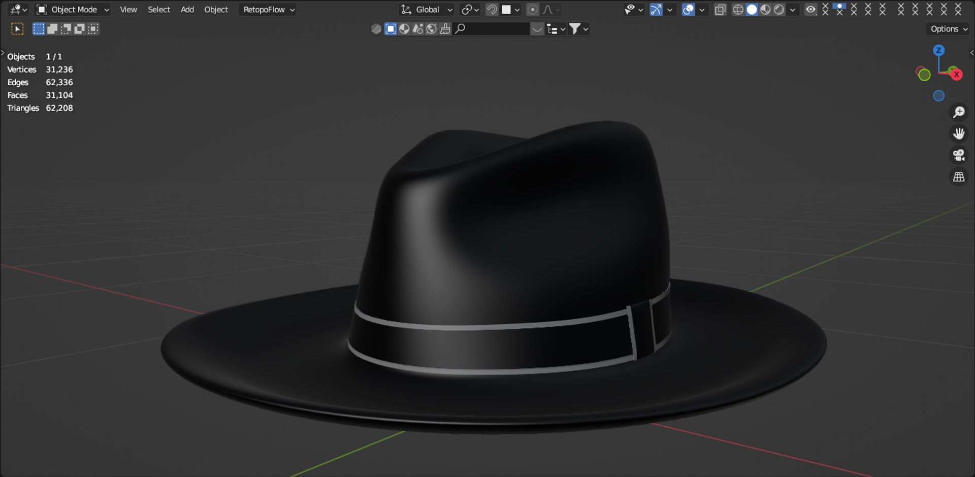 Low Poly Realistic Subdivision-Ready Fedora 3D Model 3D model ...