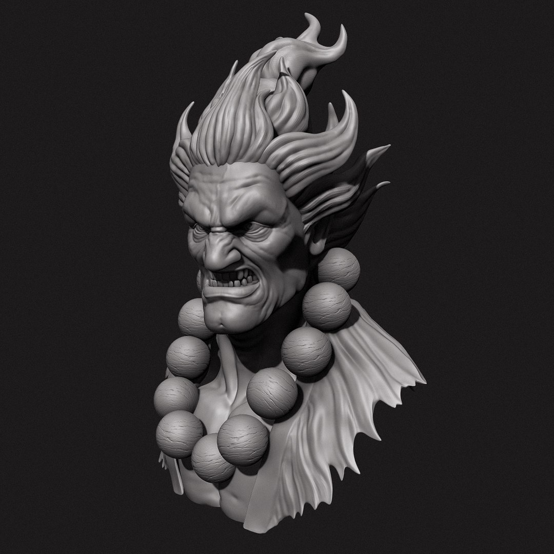 Free Akuma Bust 3d Model