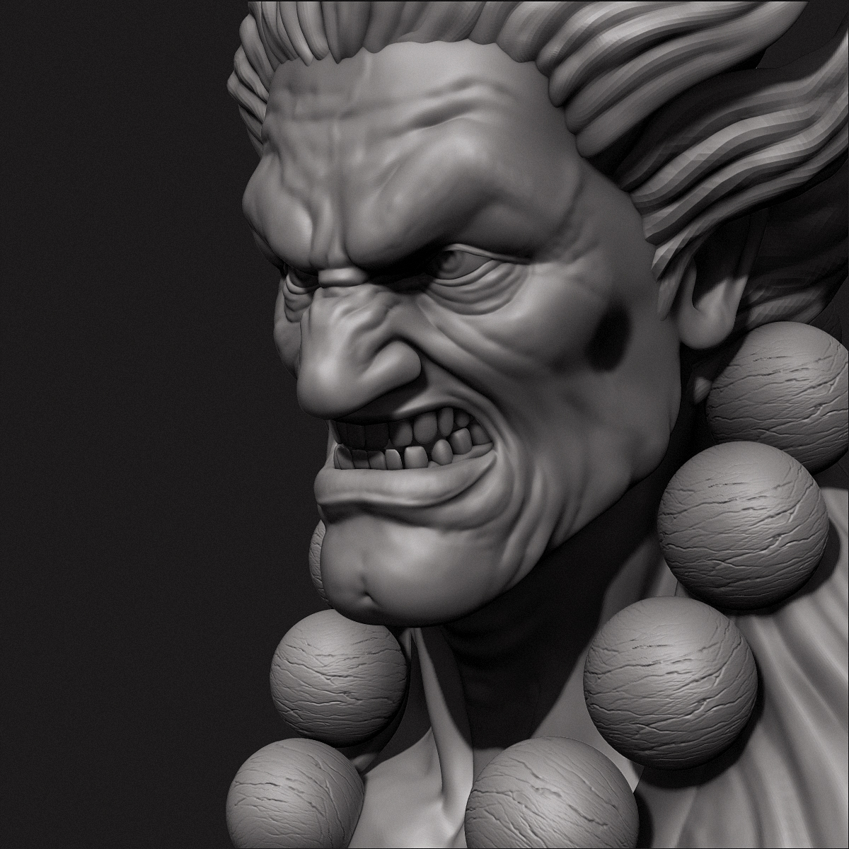 free akuma bust 3d model