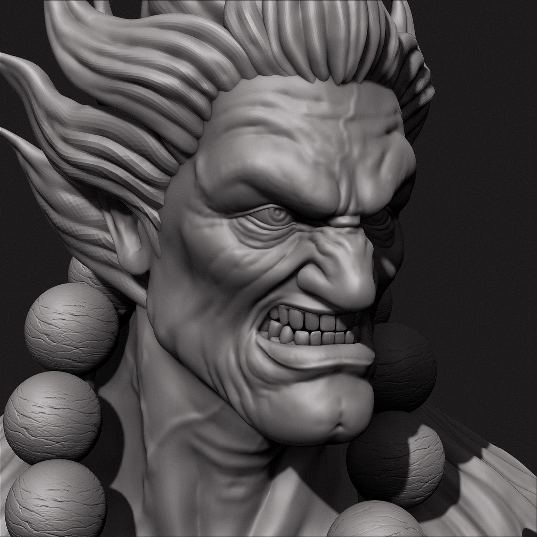 Free Akuma Bust 3d Model