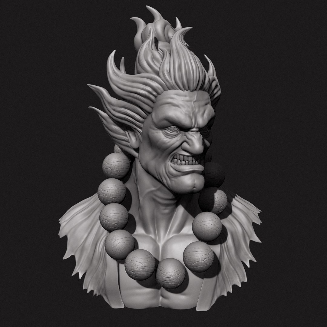 Free Akuma Bust 3d Model