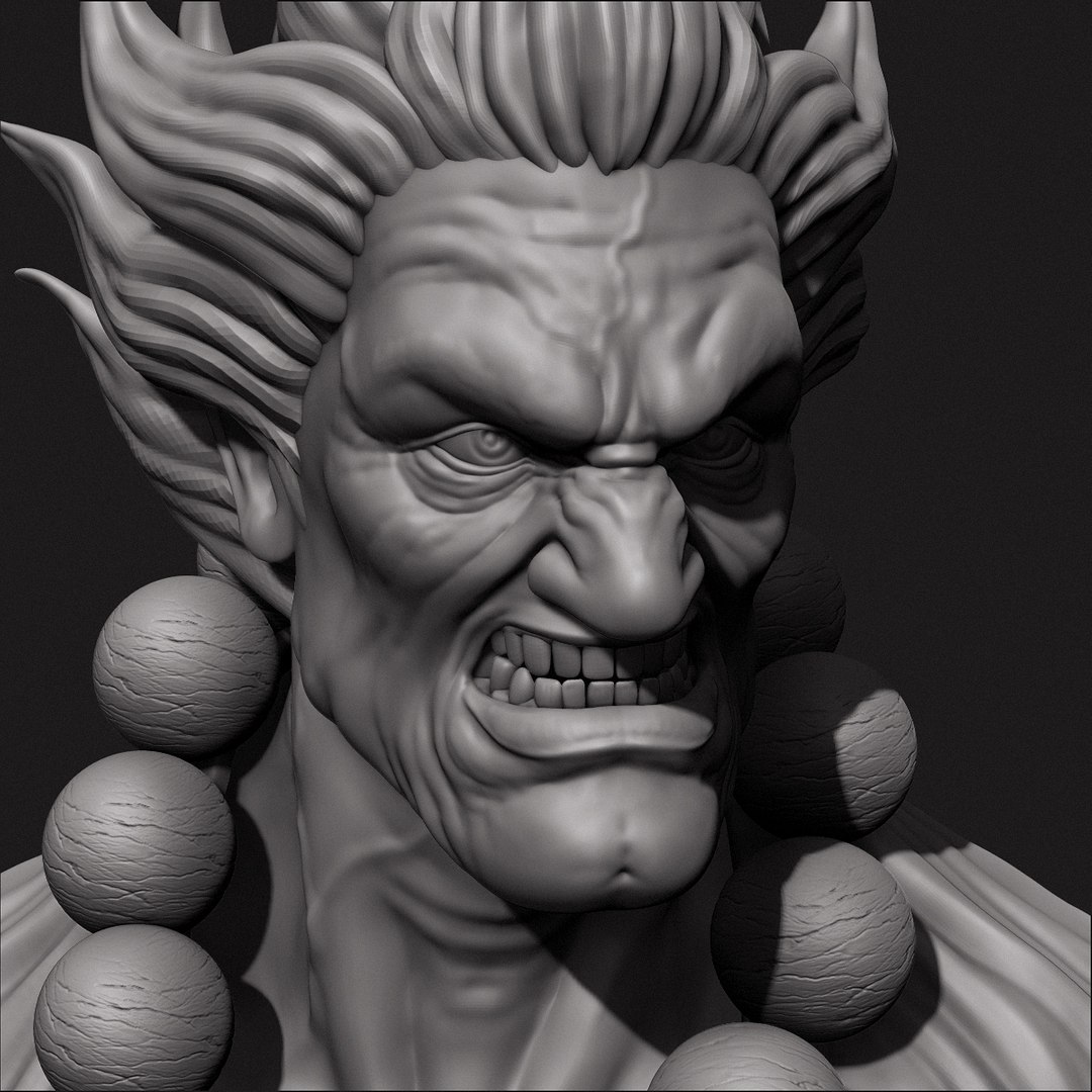 Free Akuma Bust 3d Model
