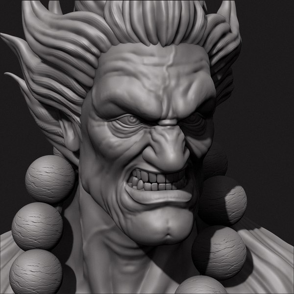 free akuma bust 3d model