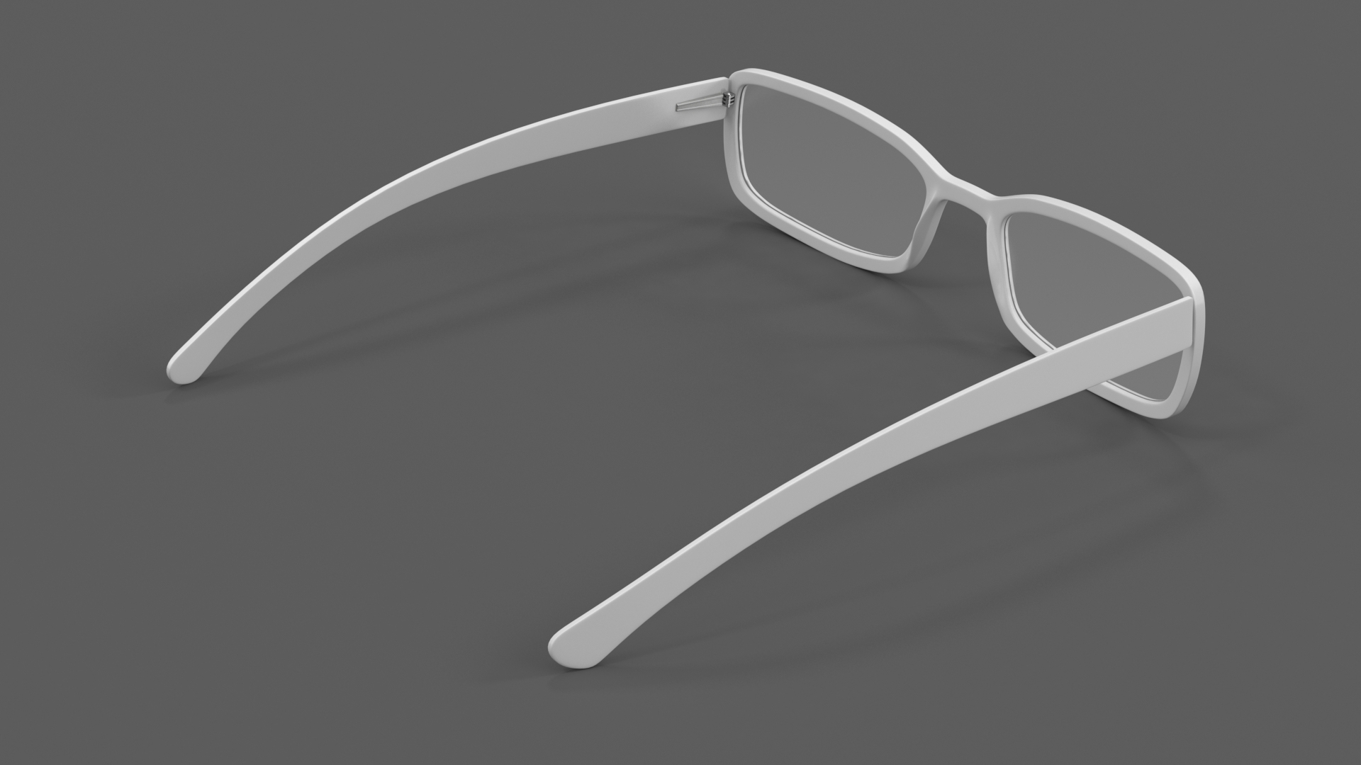 3D White Optical Square Glasses - TurboSquid 2143571