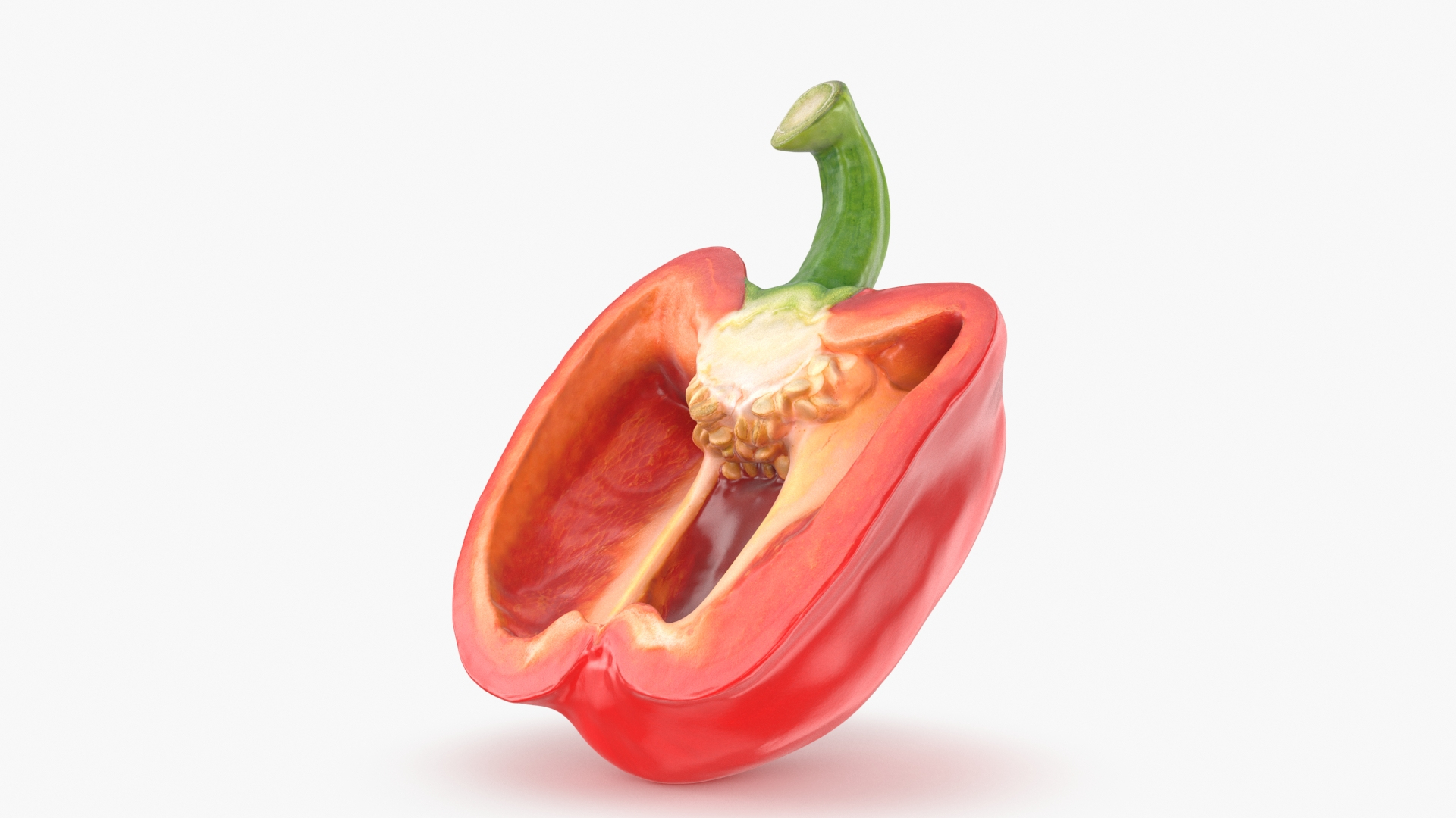 3D Red Bell Pepper Half - TurboSquid 1965263