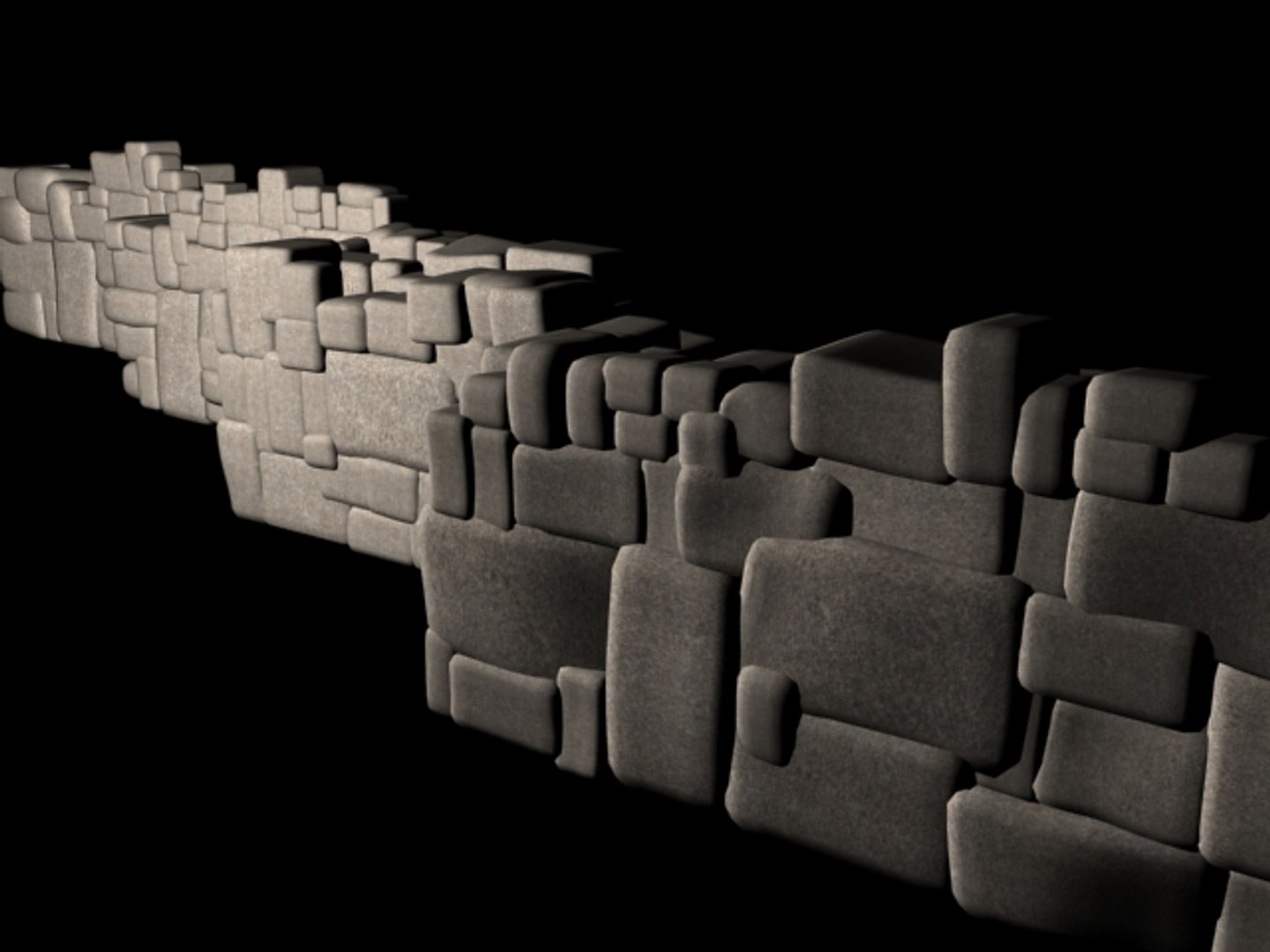 Inca Wall Peru 3d Model