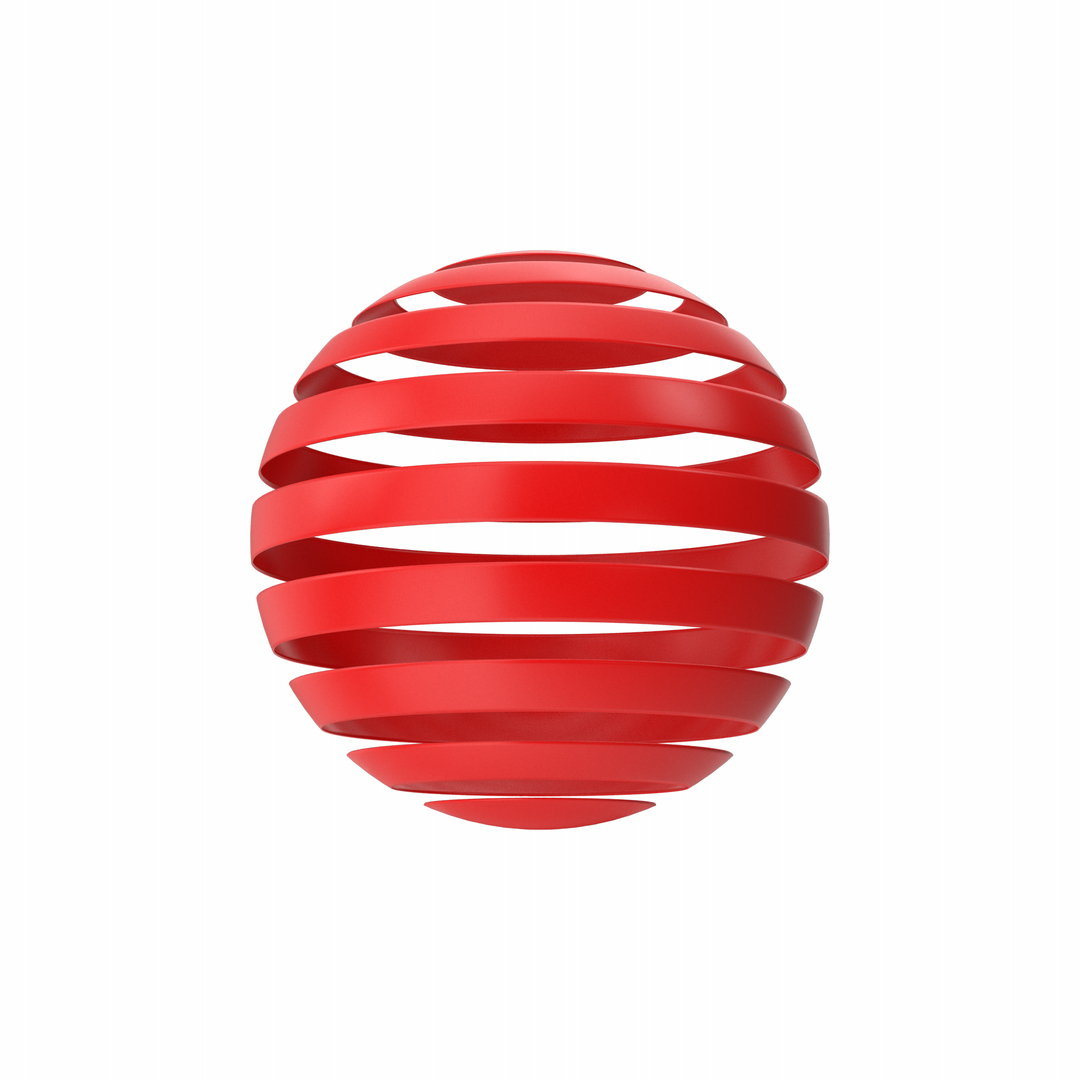 Red Ribbon Ball 3D Model - TurboSquid 2245337