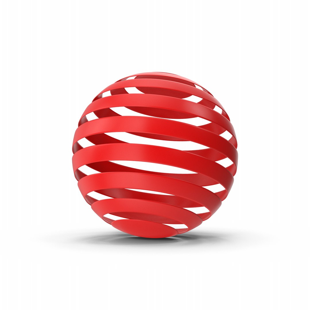 Red Ribbon Ball 3D Model - TurboSquid 2245337
