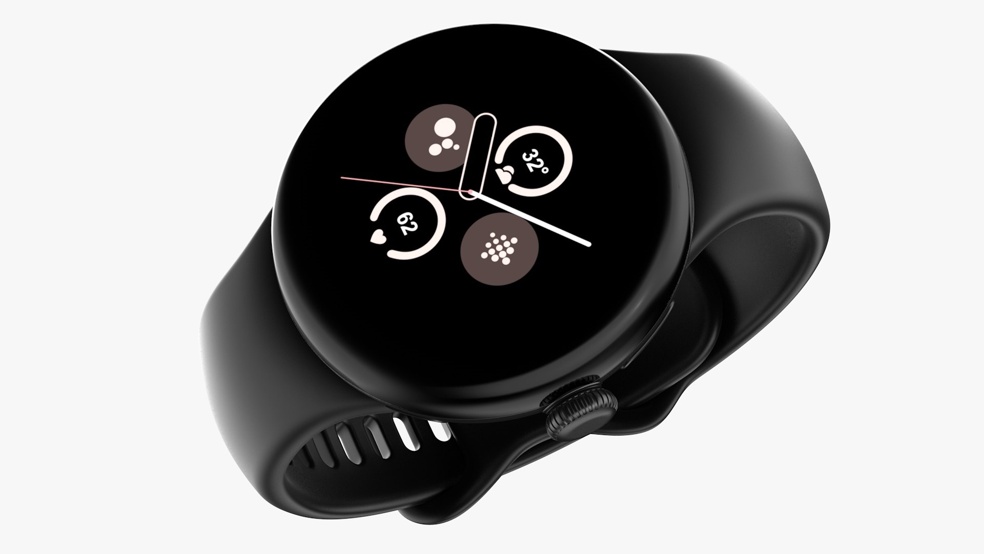 3D Google Pixel Watch 2 Matte Black - TurboSquid 2136670