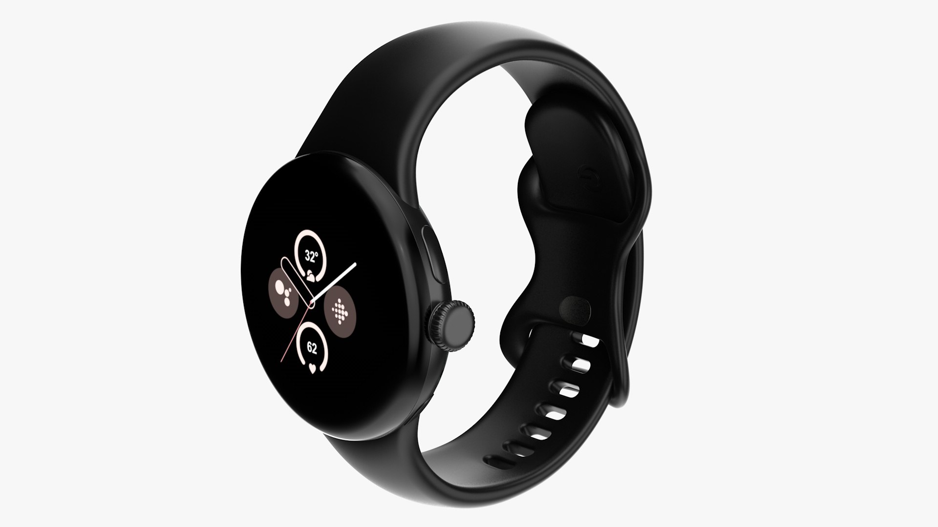 3D Google Pixel Watch 2 Matte Black - TurboSquid 2136670