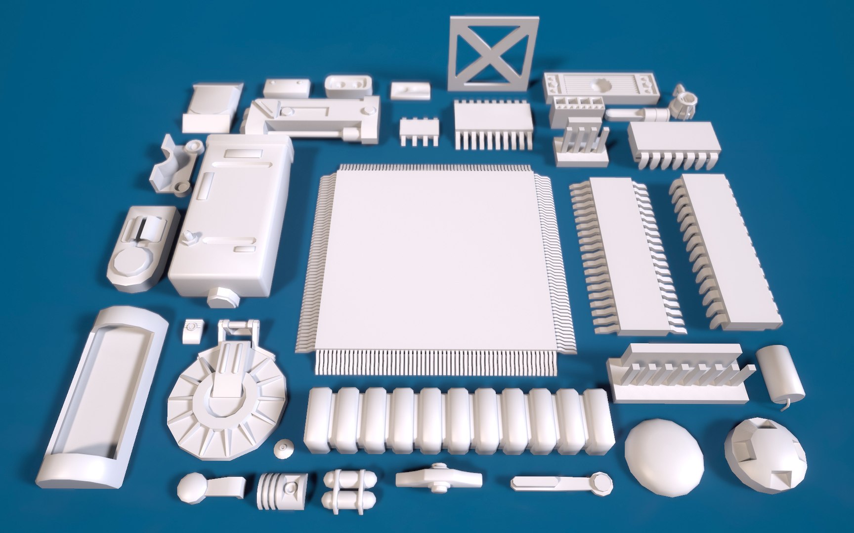 Greeblie Kitbash Set 3D - TurboSquid 1606341