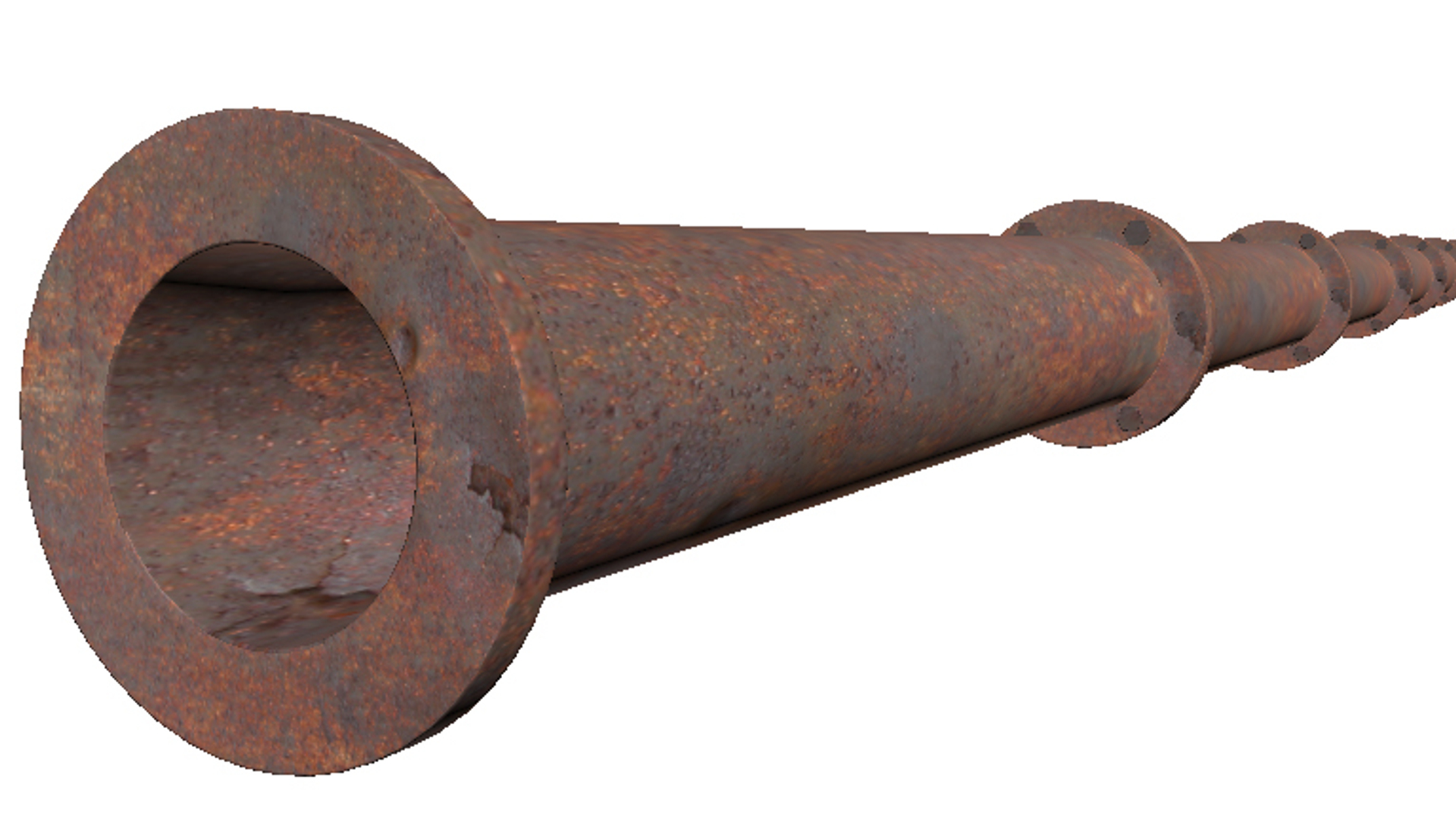 3d rusty conduit model