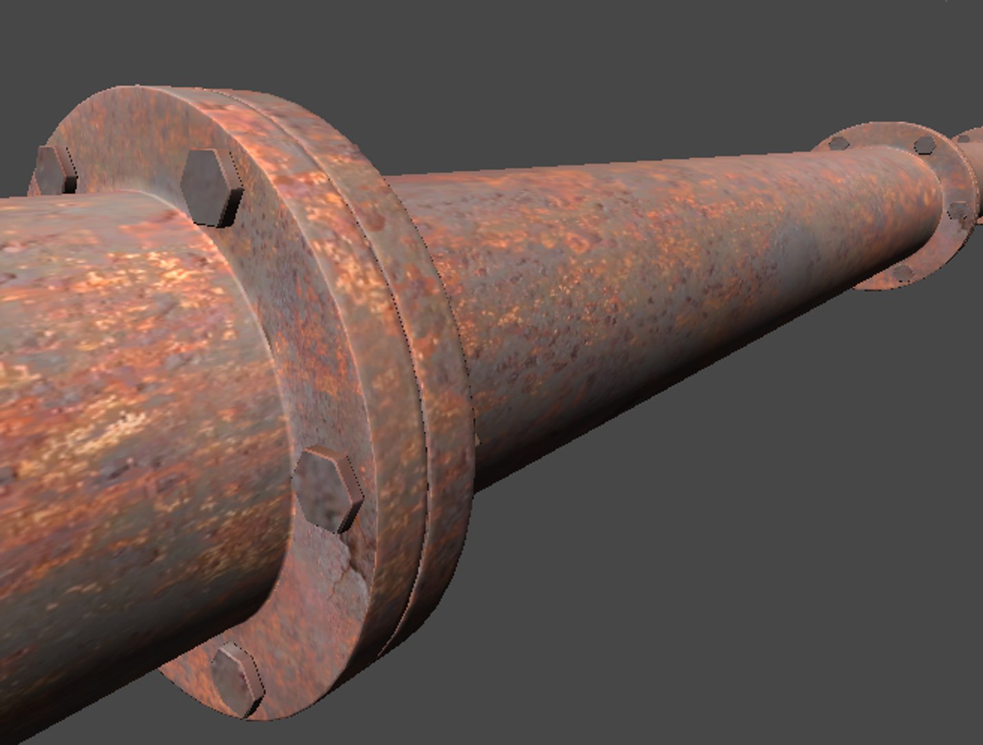3d rusty conduit model