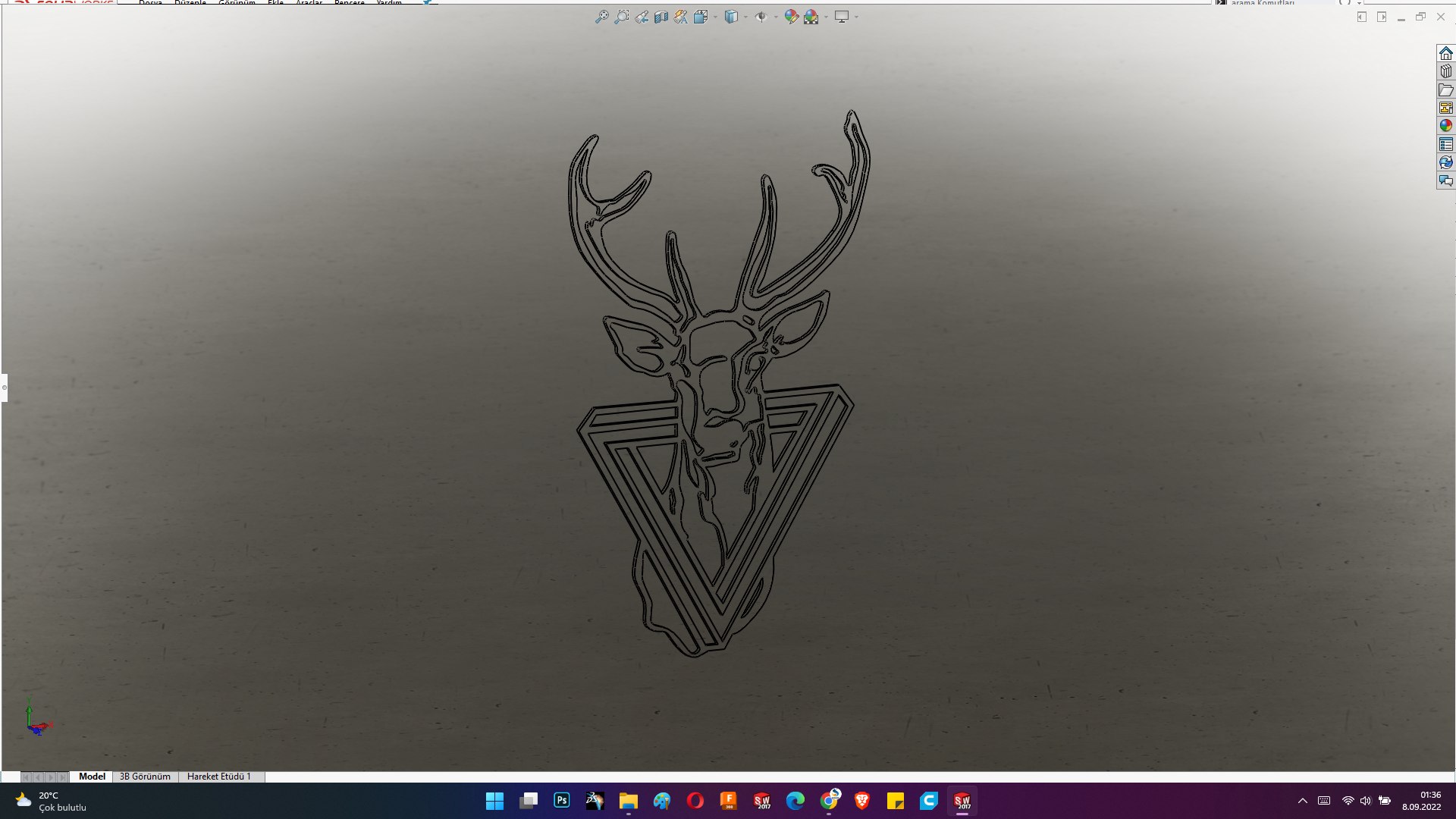 2D art deer3D模型 - TurboSquid 1955352
