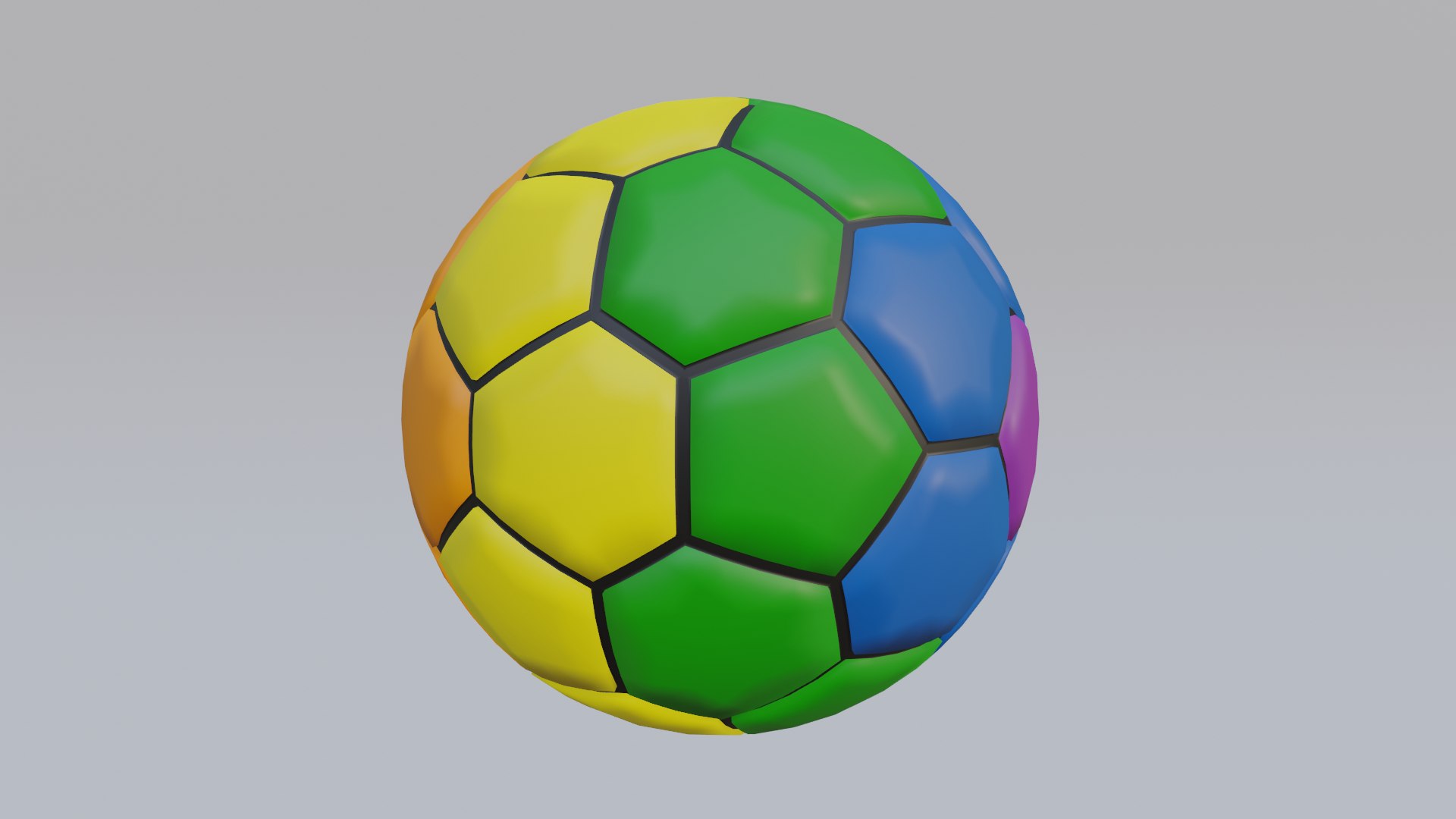 Rainbow Soccer Ball 3D Model - TurboSquid 2123266